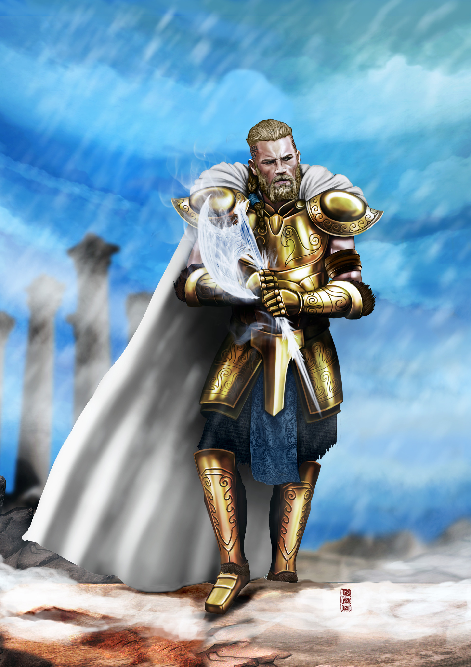 ArtStation - Fanart redesing saint seya (Aquario)