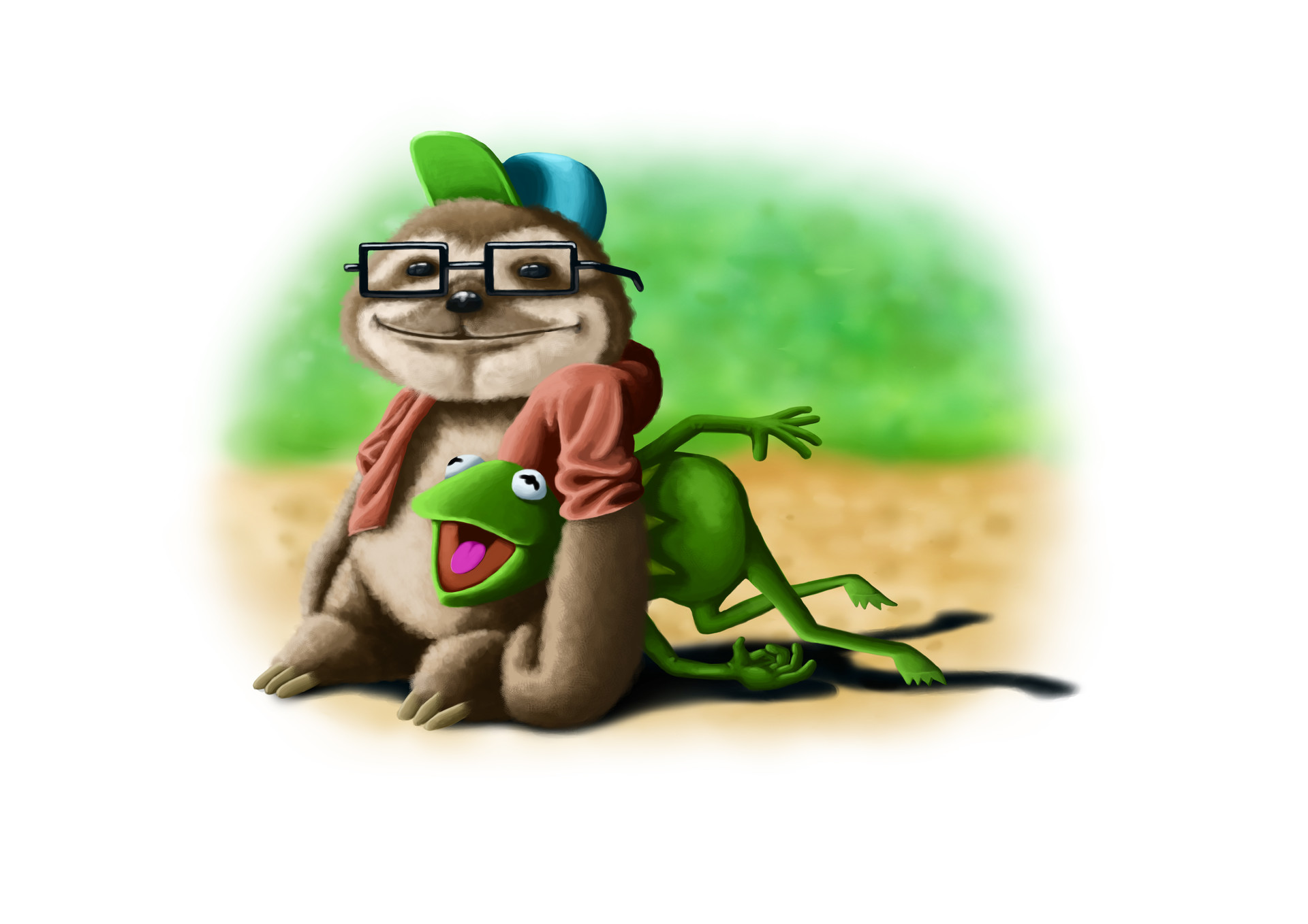 ArtStation - Kermit the Frog and his new friend