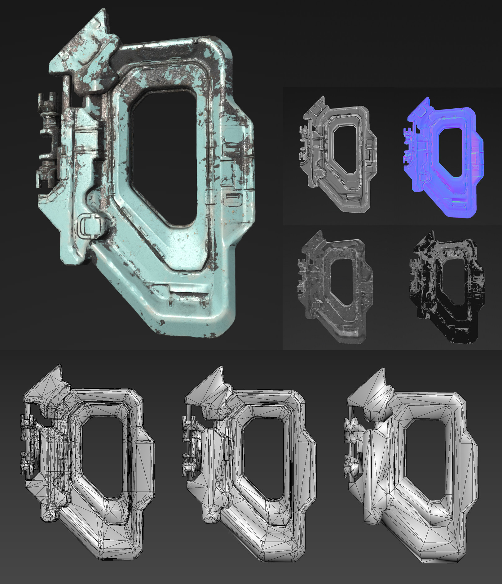 ArtStation - Scifi Door Window L.O.D test