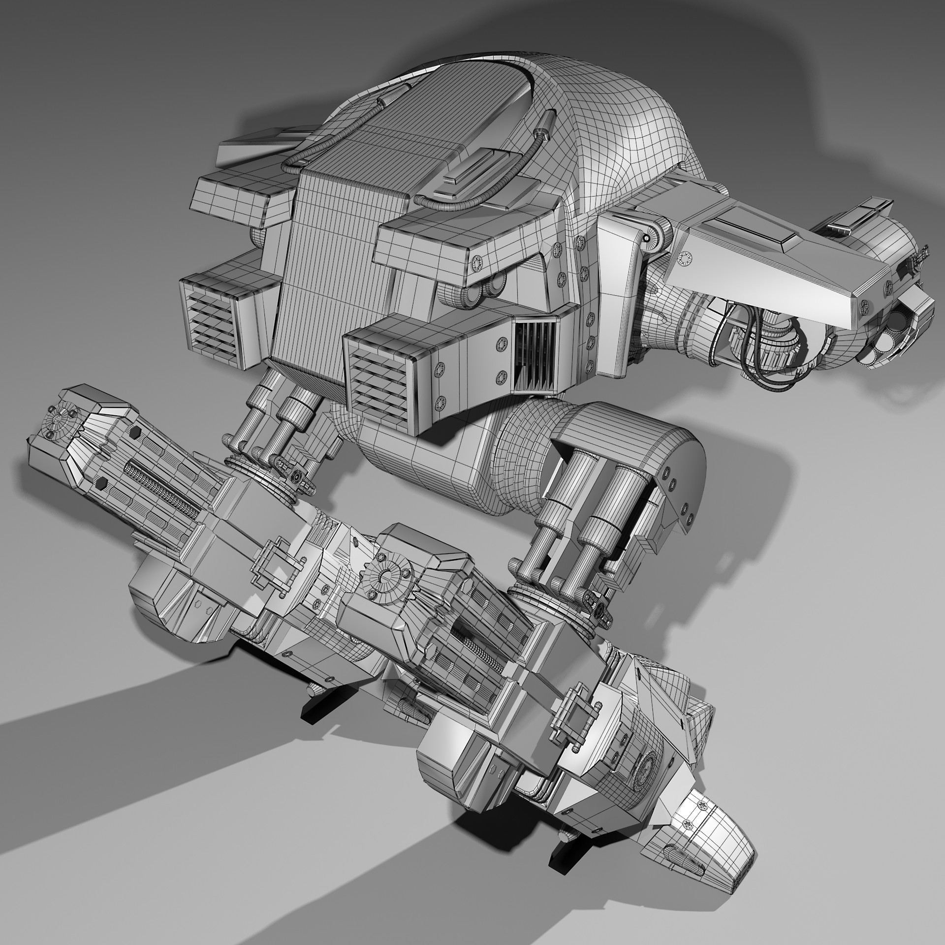 Mark Cullum - Ed 209. Modelled with 3DS Max