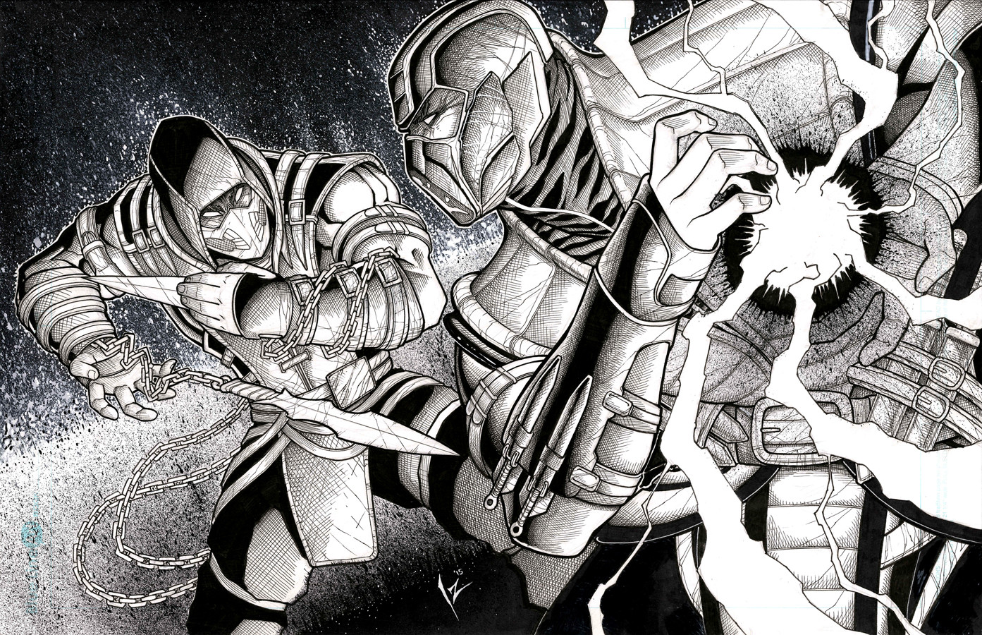 scorpion vs sub zero coloring pages