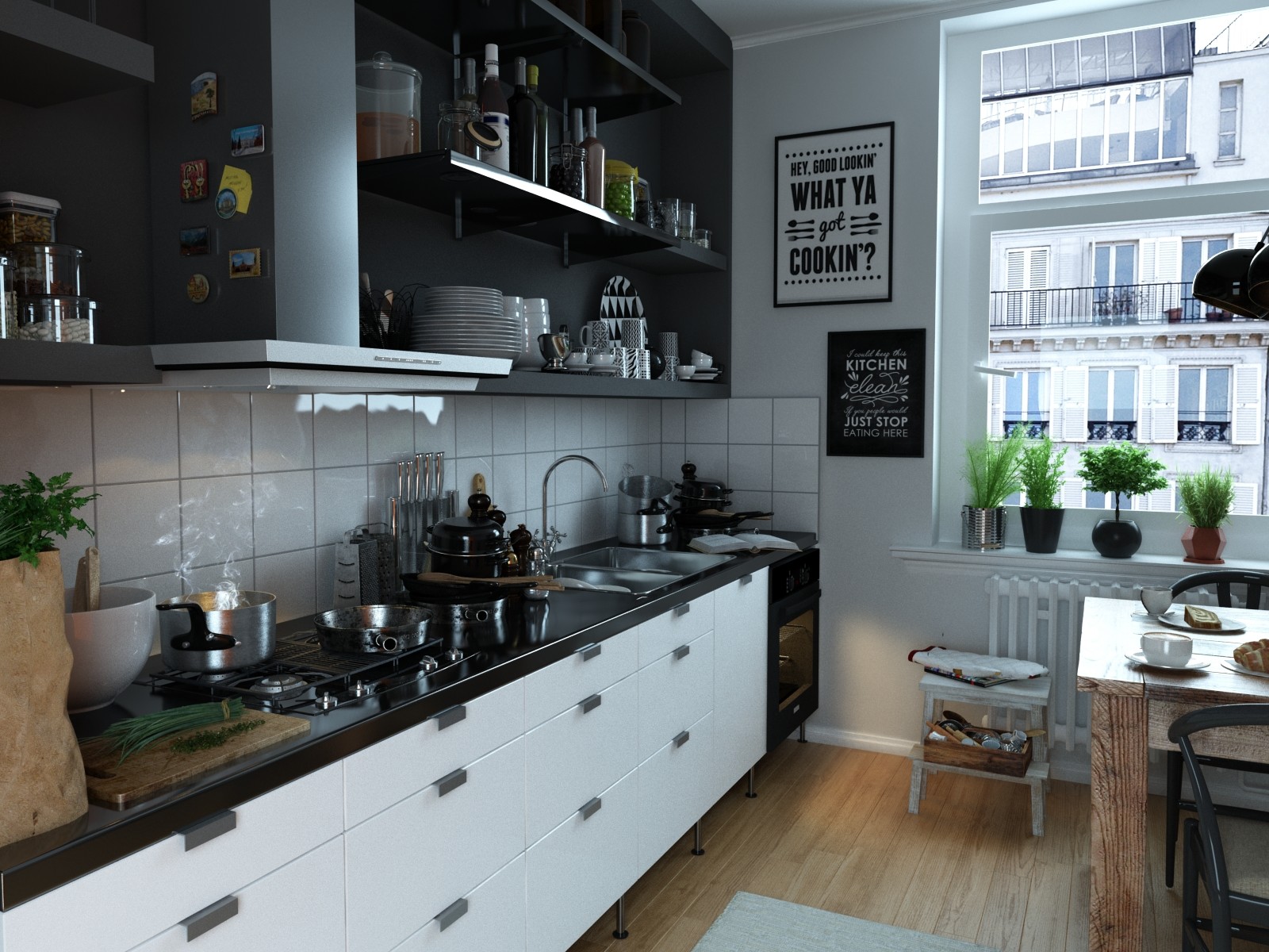 ArtStation - Weekly 3D Exercise - Mess Kitchen Scene