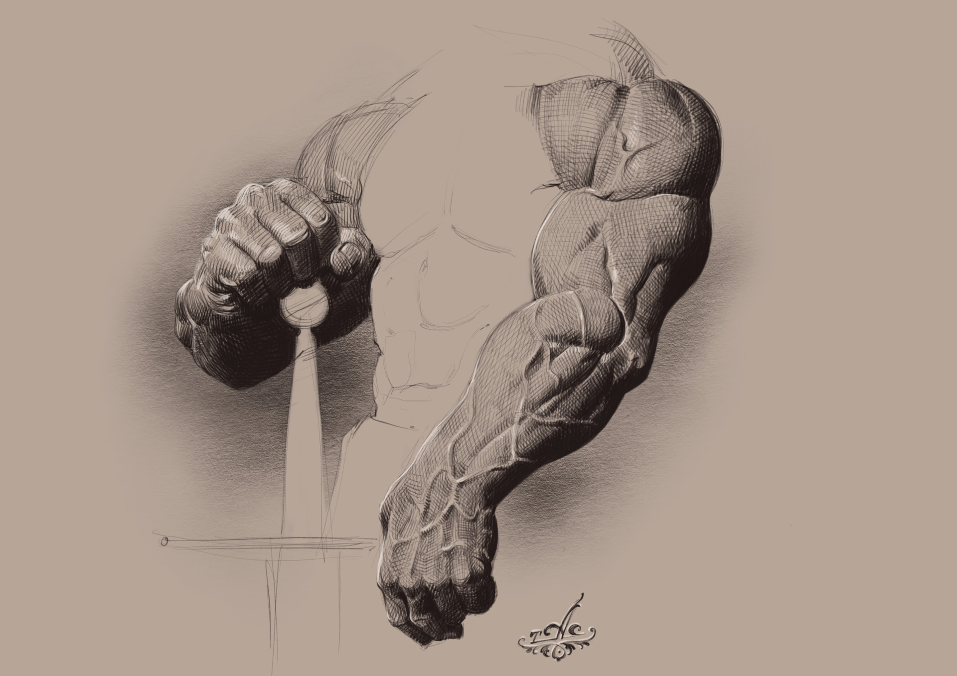how to draw hulk arms