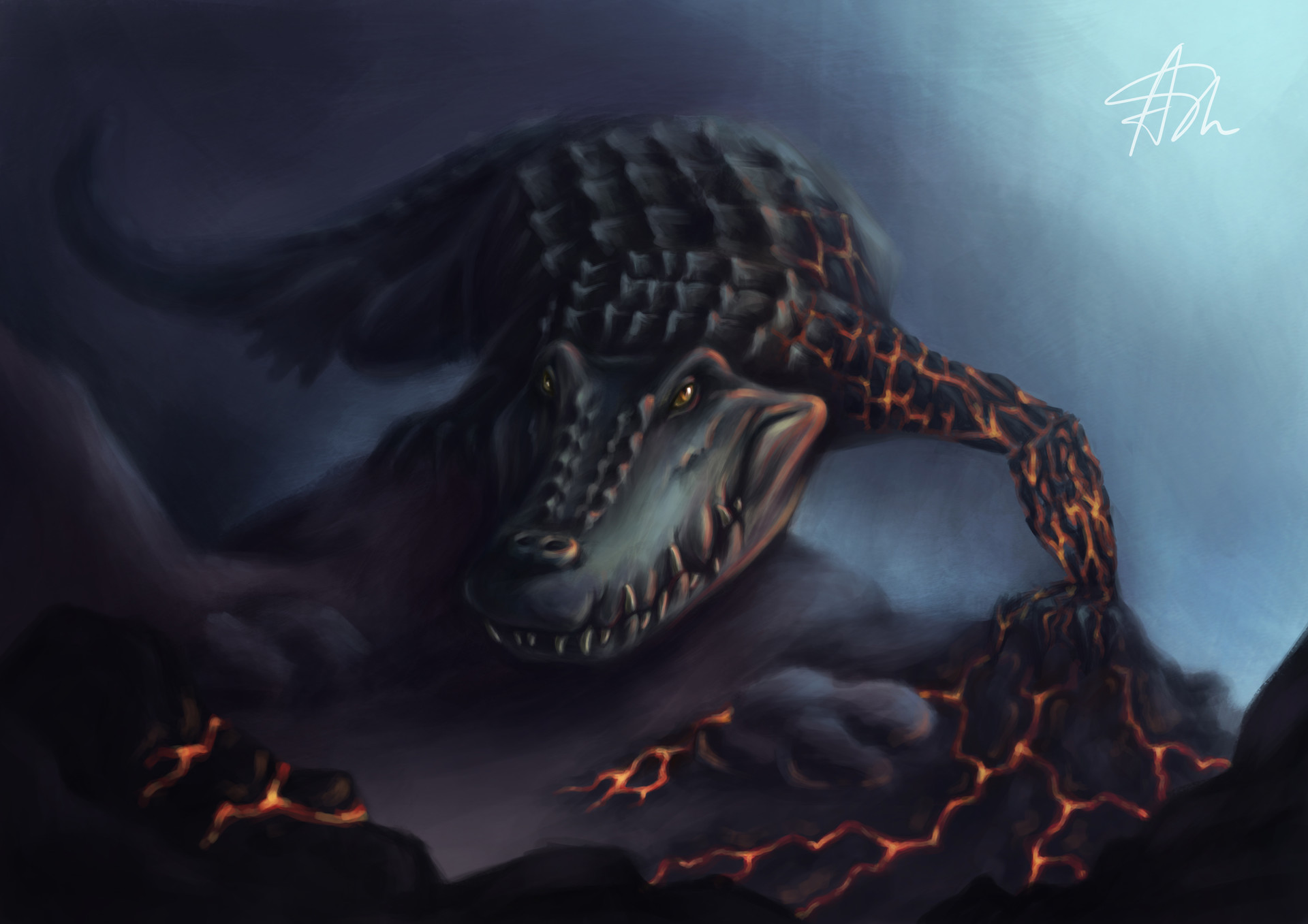 ArtStation - crocodile from hell