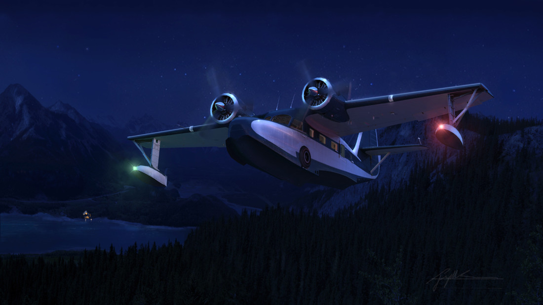 ArtStation - Goose Night Flight