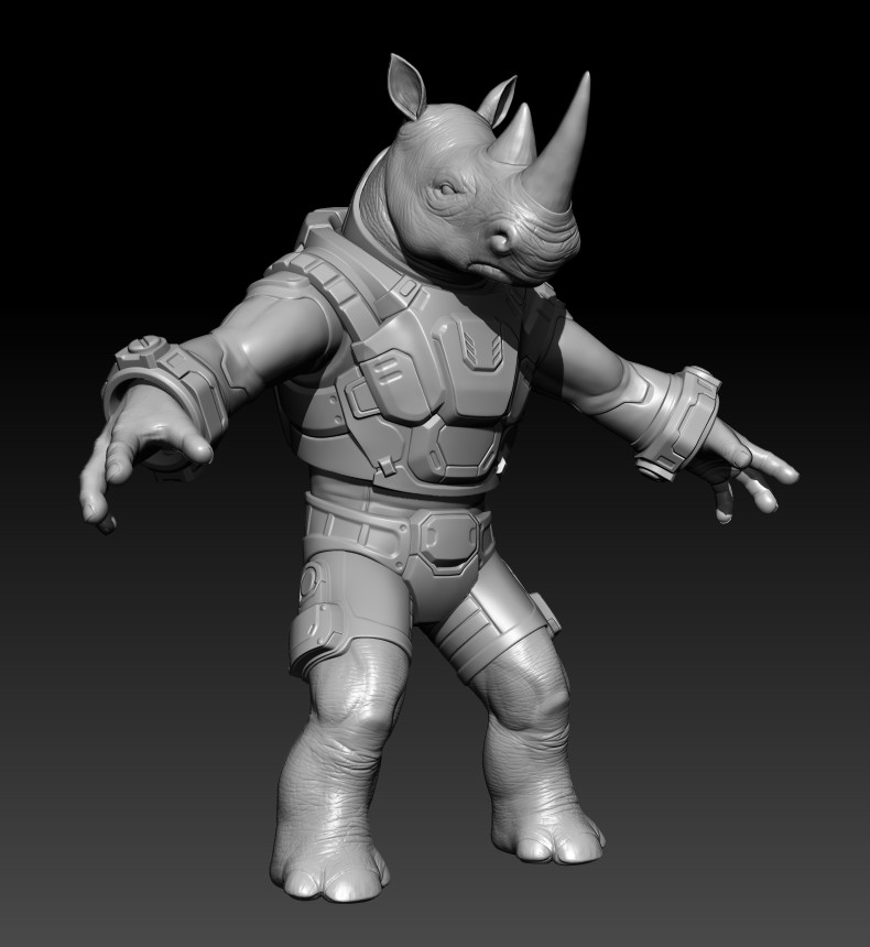 ArtStation - Sci-fi Rhino WIP