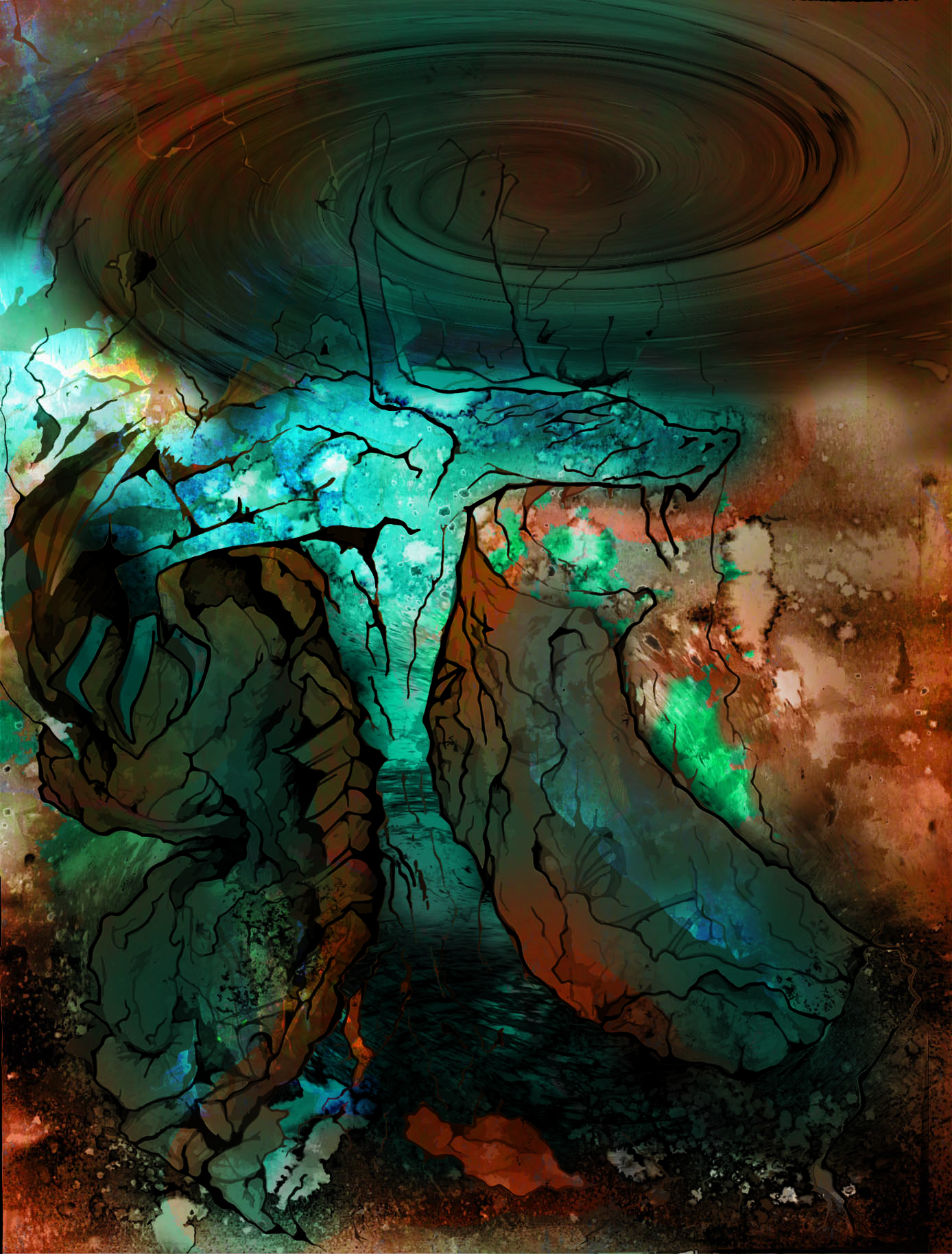 ArtStation - Mystic dragon rock