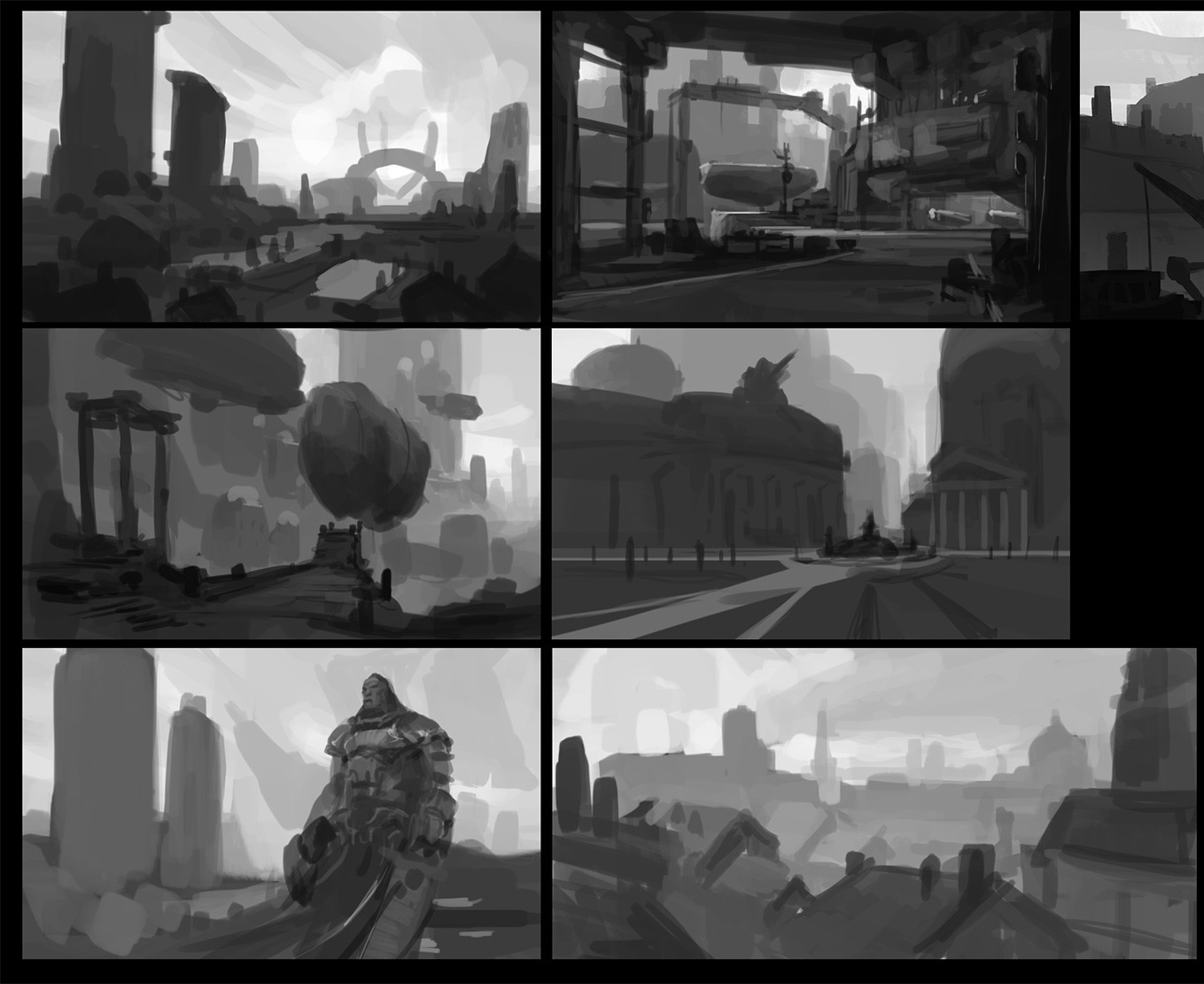 Robin Olausson - Quick Composition sketches and designs