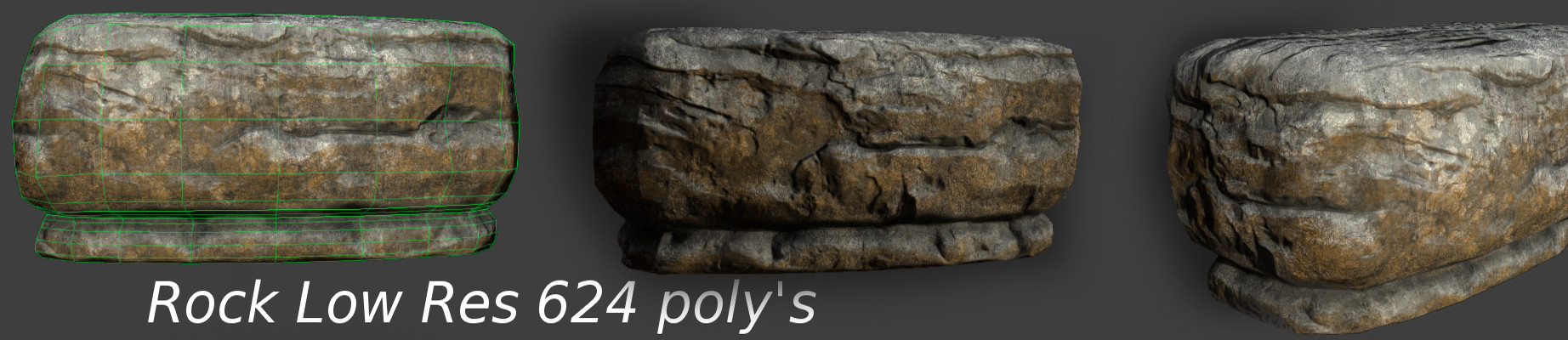 ArtStation - Low Res Rock 624 Poly's