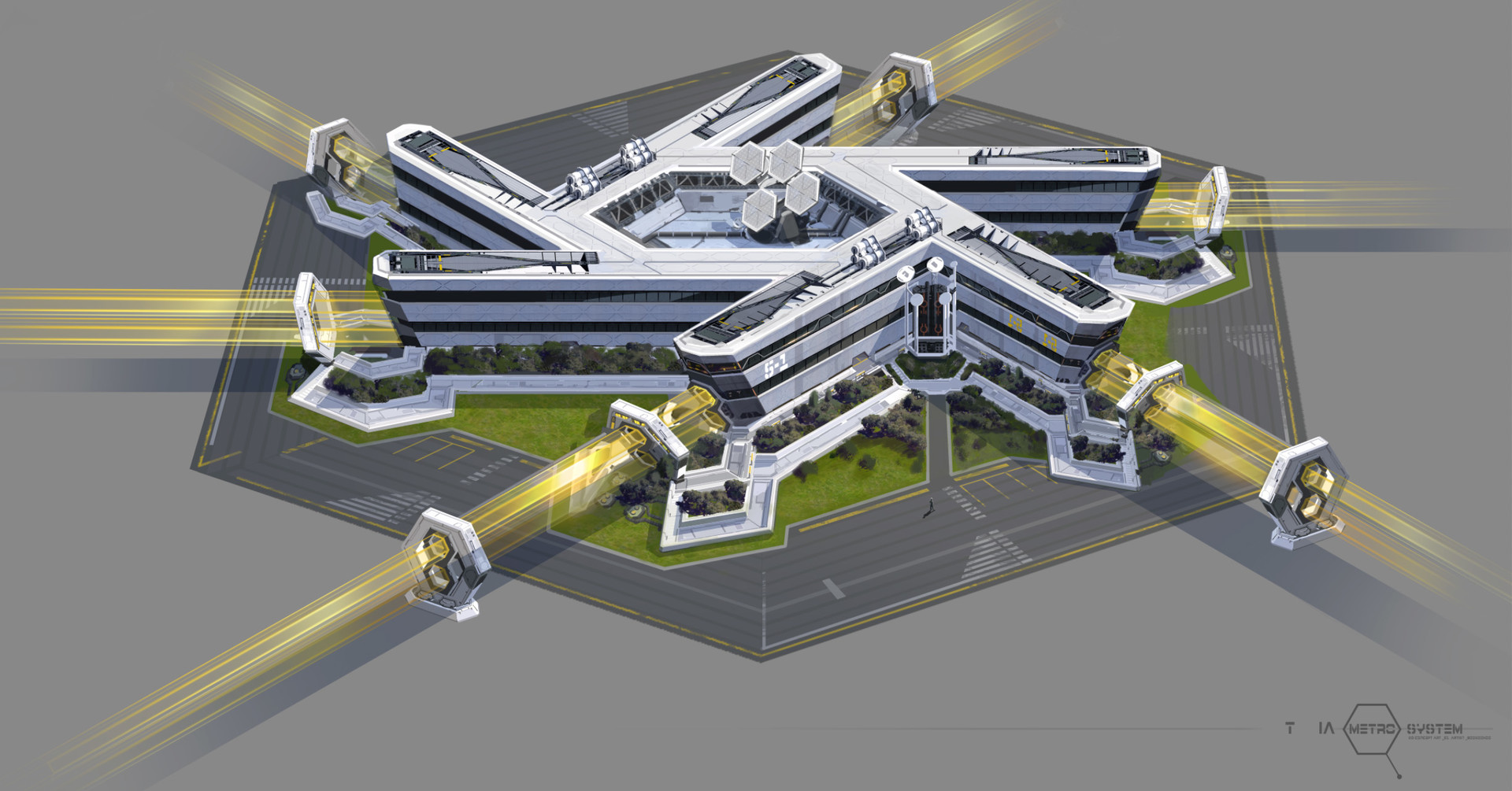 ArtStation - future metro concept art.