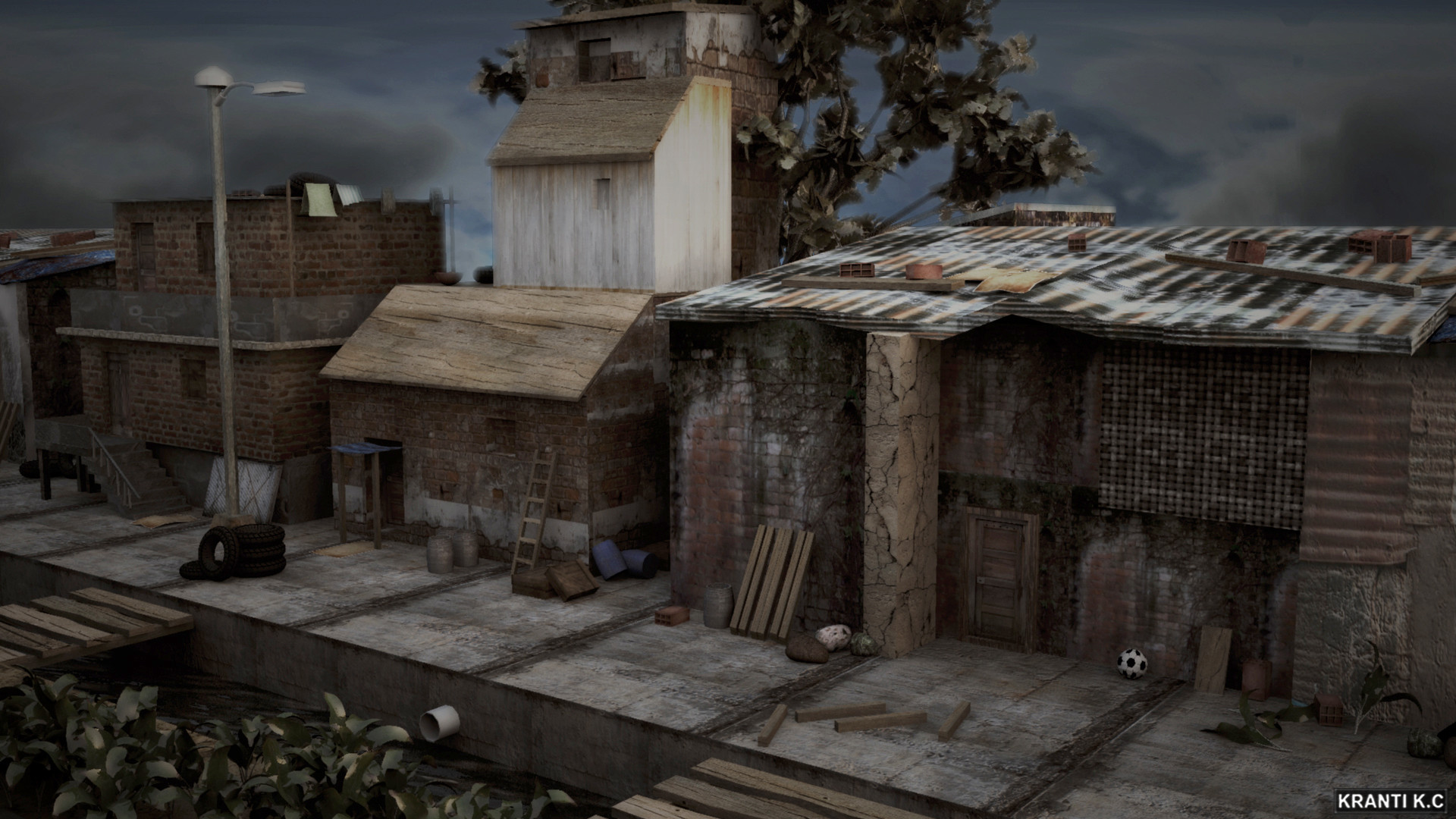 ArtStation - 3D Exterior Slum Scene