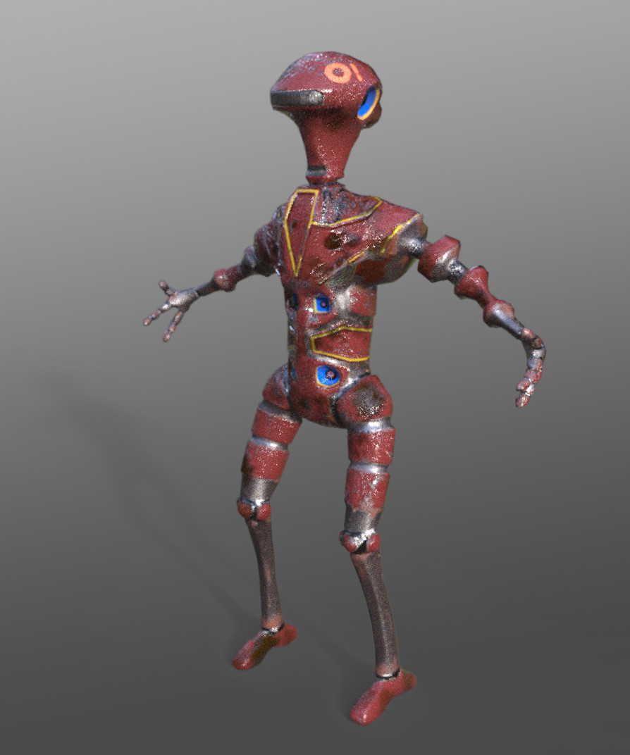 ArtStation - Just a robot high to low poly workflow