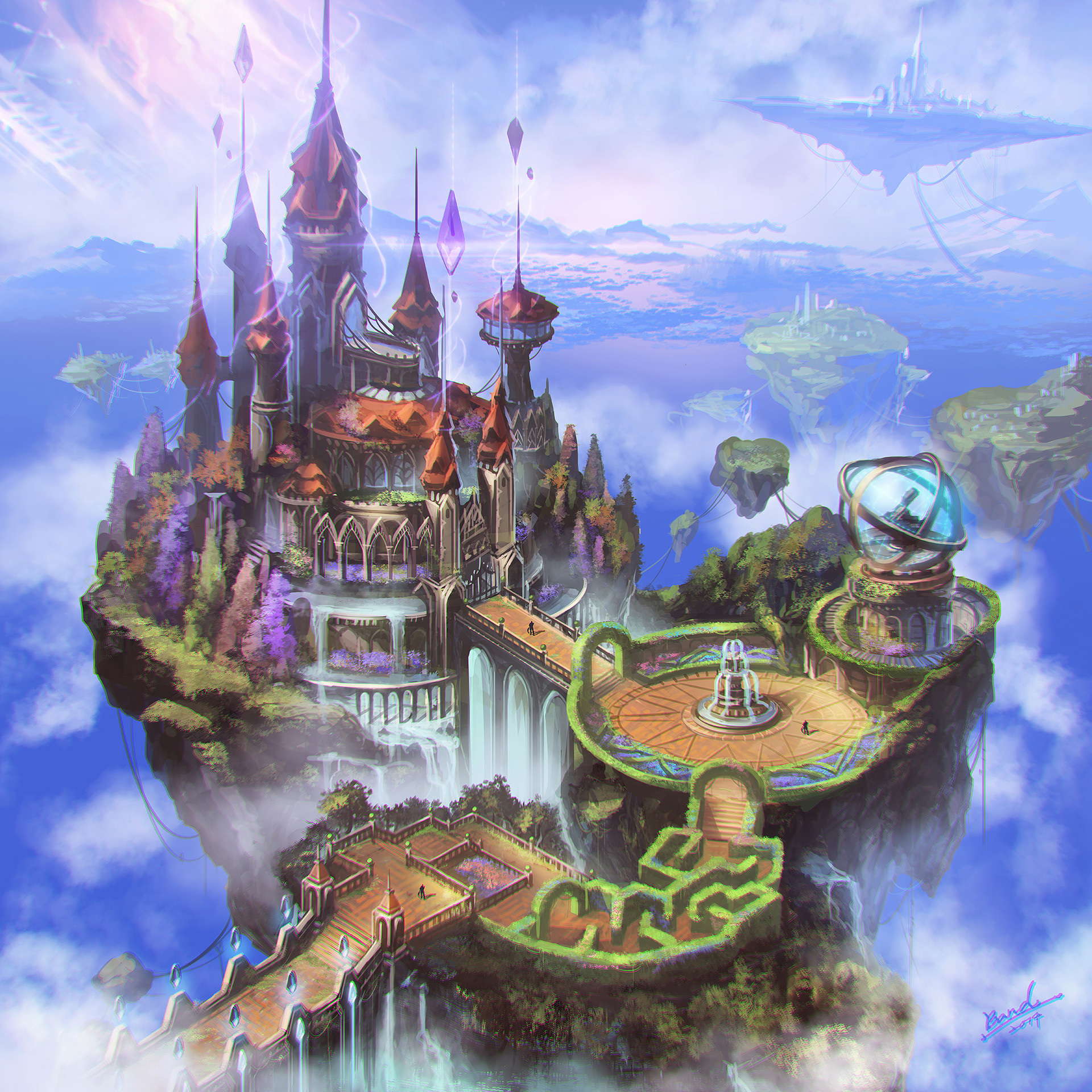 ArtStation - Crazy Wizard Garden Fortress