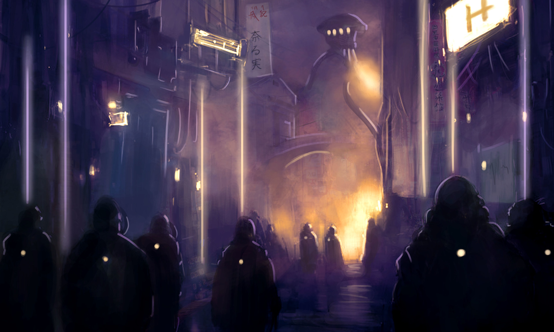 ArtStation - Cyberpunk street