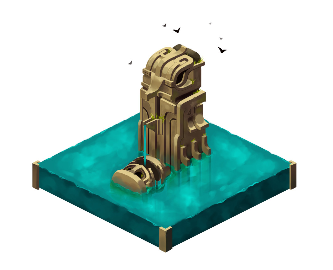 ArtStation - Isometric Bird Statue