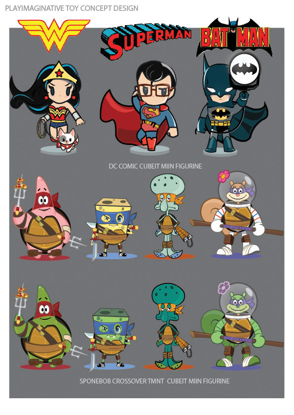 Ah Min - 2d toy concept art and sculptures.