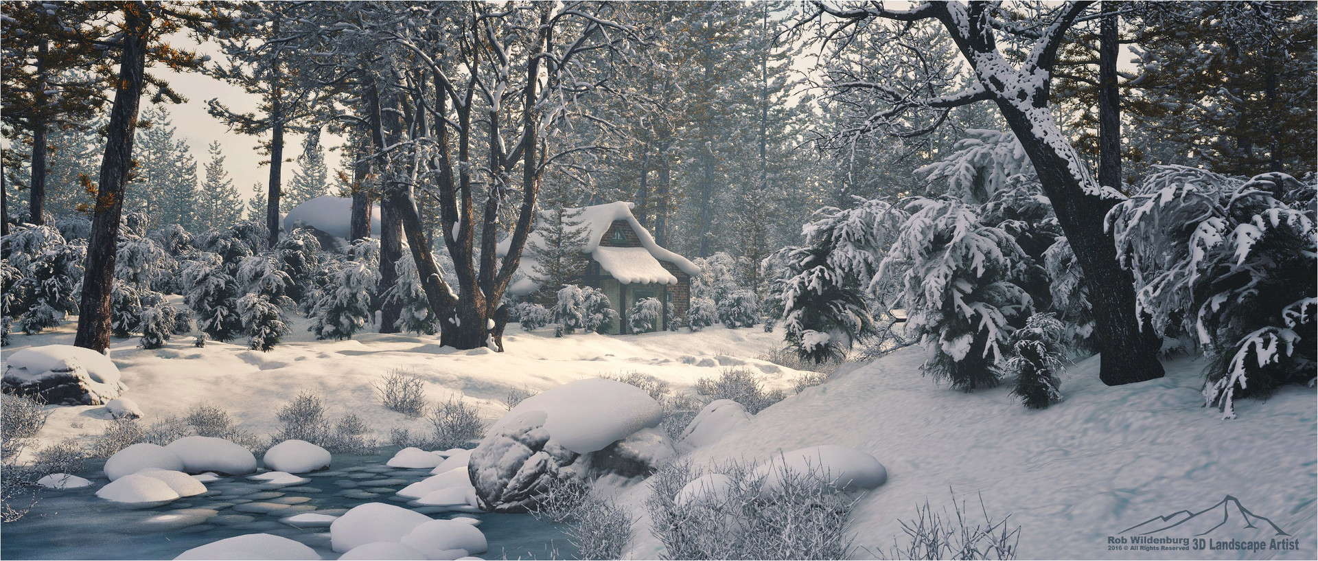 ArtStation - Winter Scene prt. 2