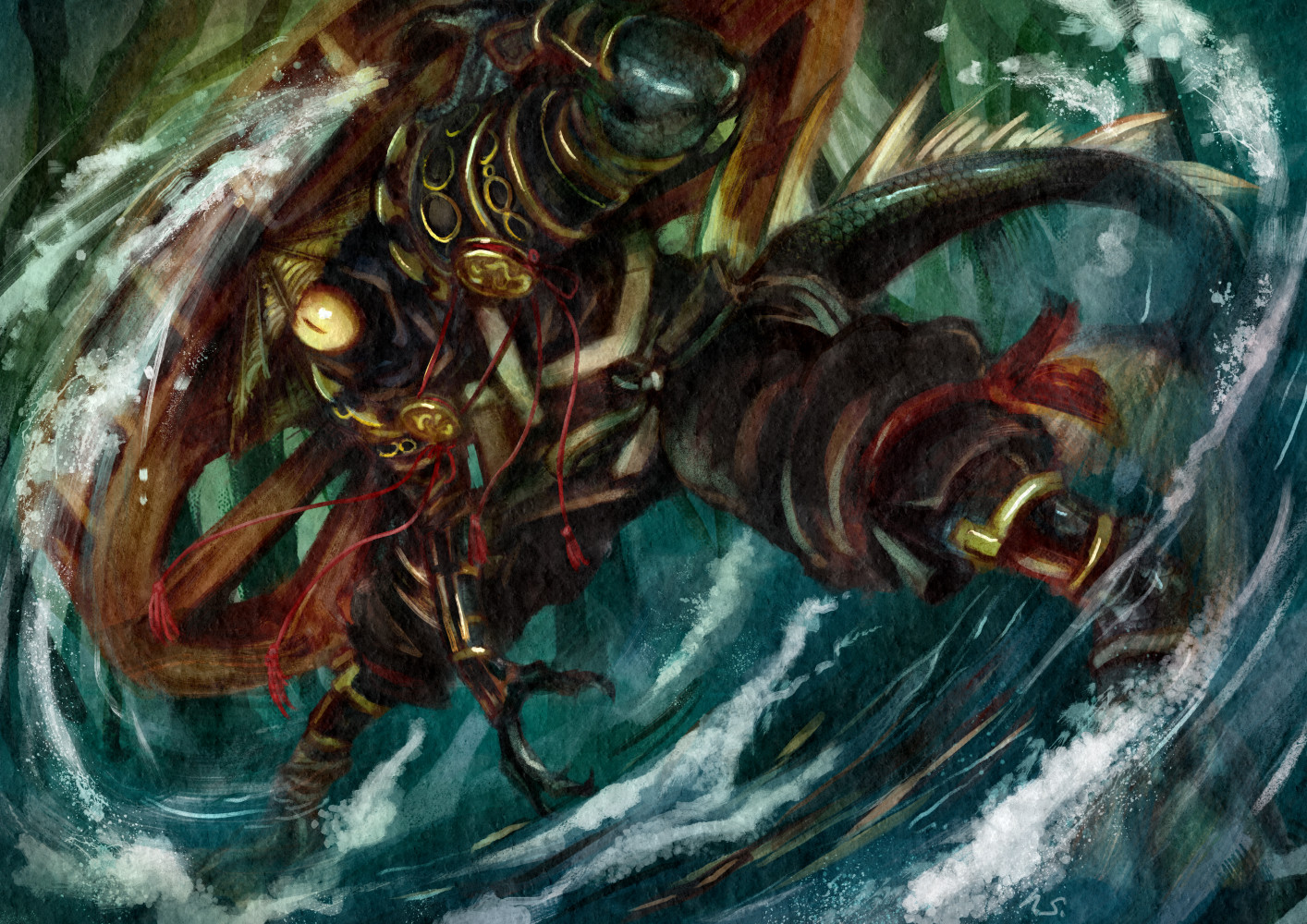 how to draw the water ninja