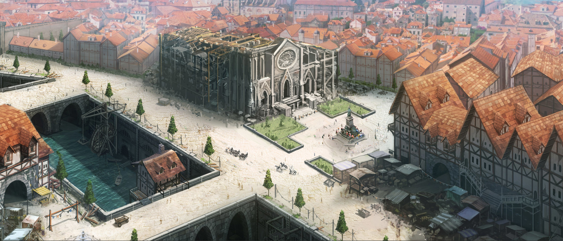 ArtStation - Town concept art