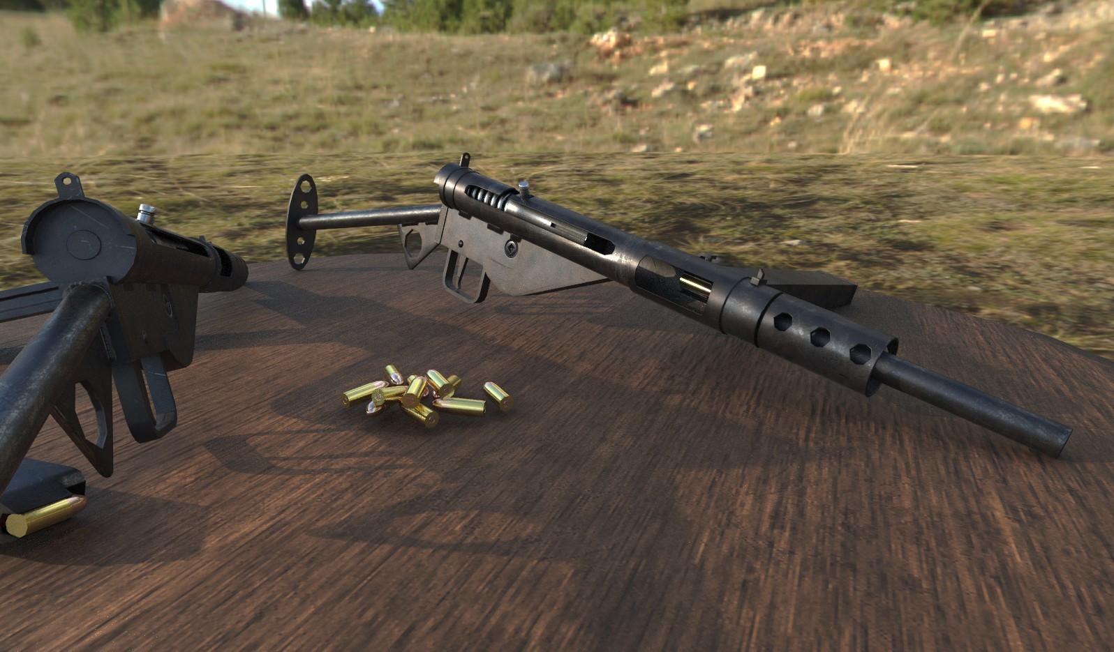 ArtStation - Lowpoly Sten smg