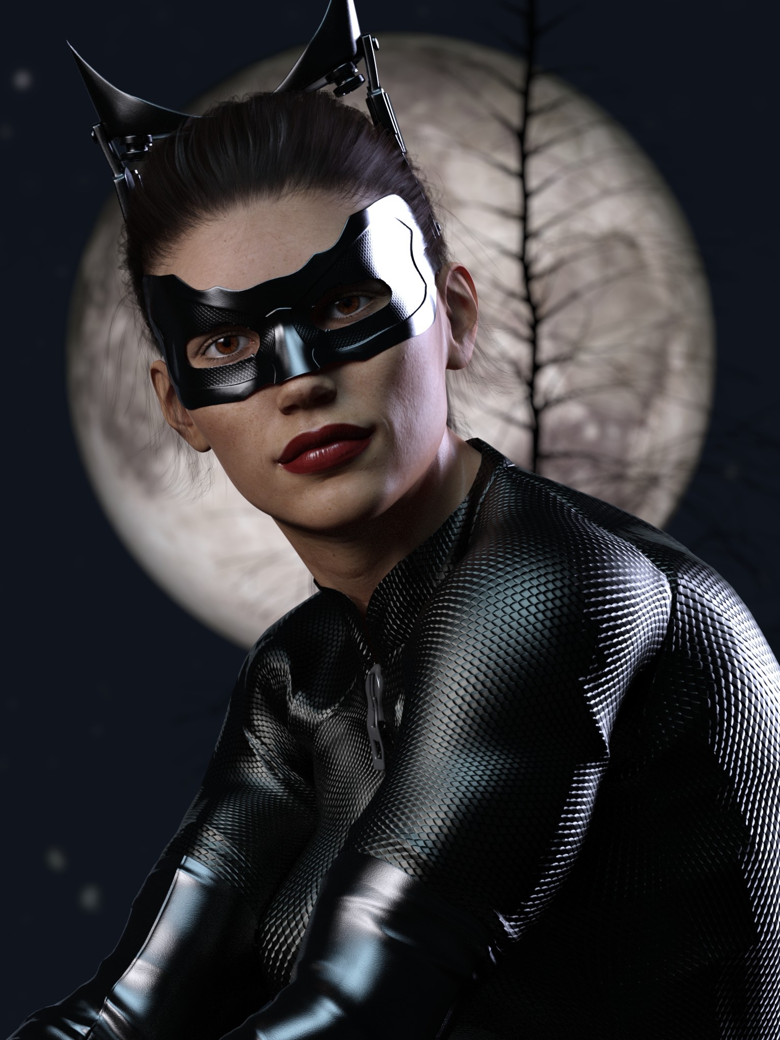 ArtStation - Catwoman portrait