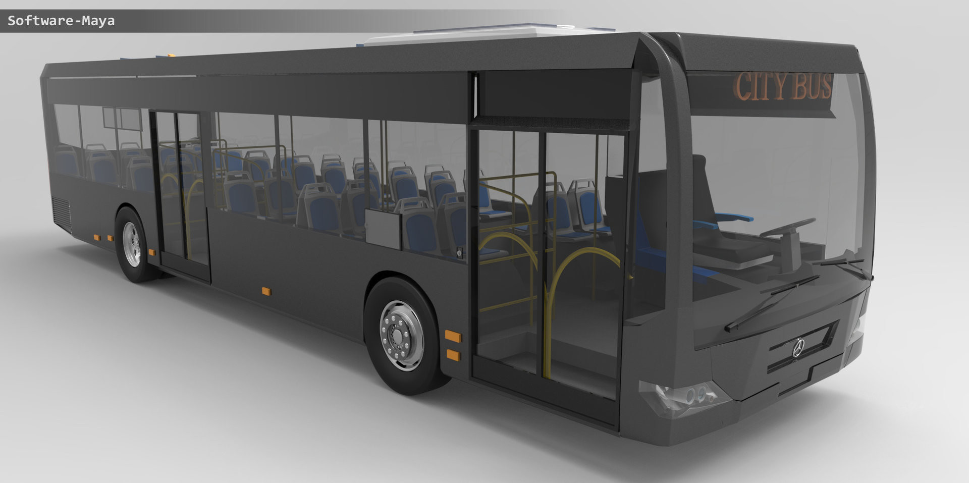 ArtStation - Mercedes Benz, City Bus (2015)