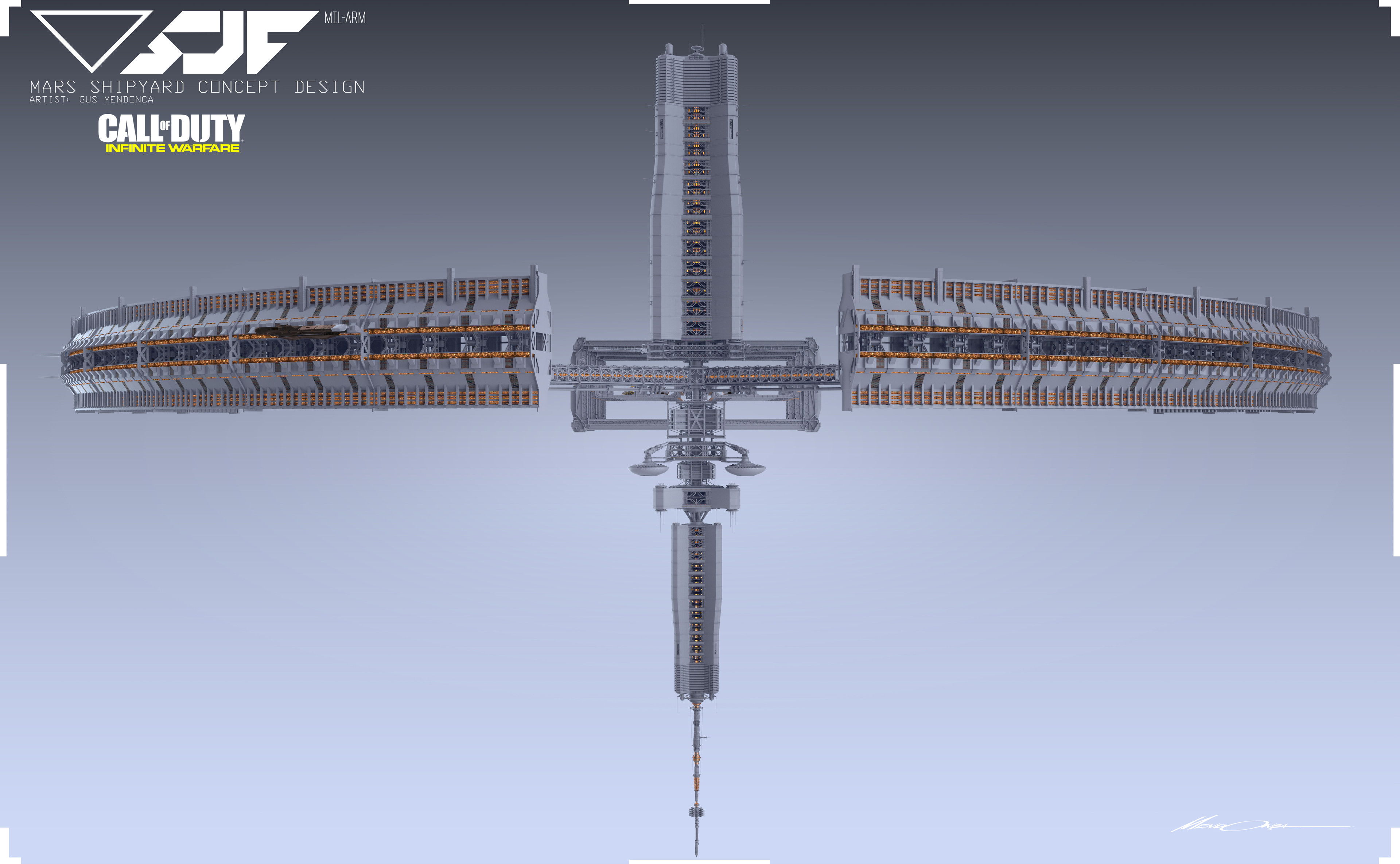 GUS MENDONCA - Call of Duty Infinite Warfare Mars Space Station Concept Art