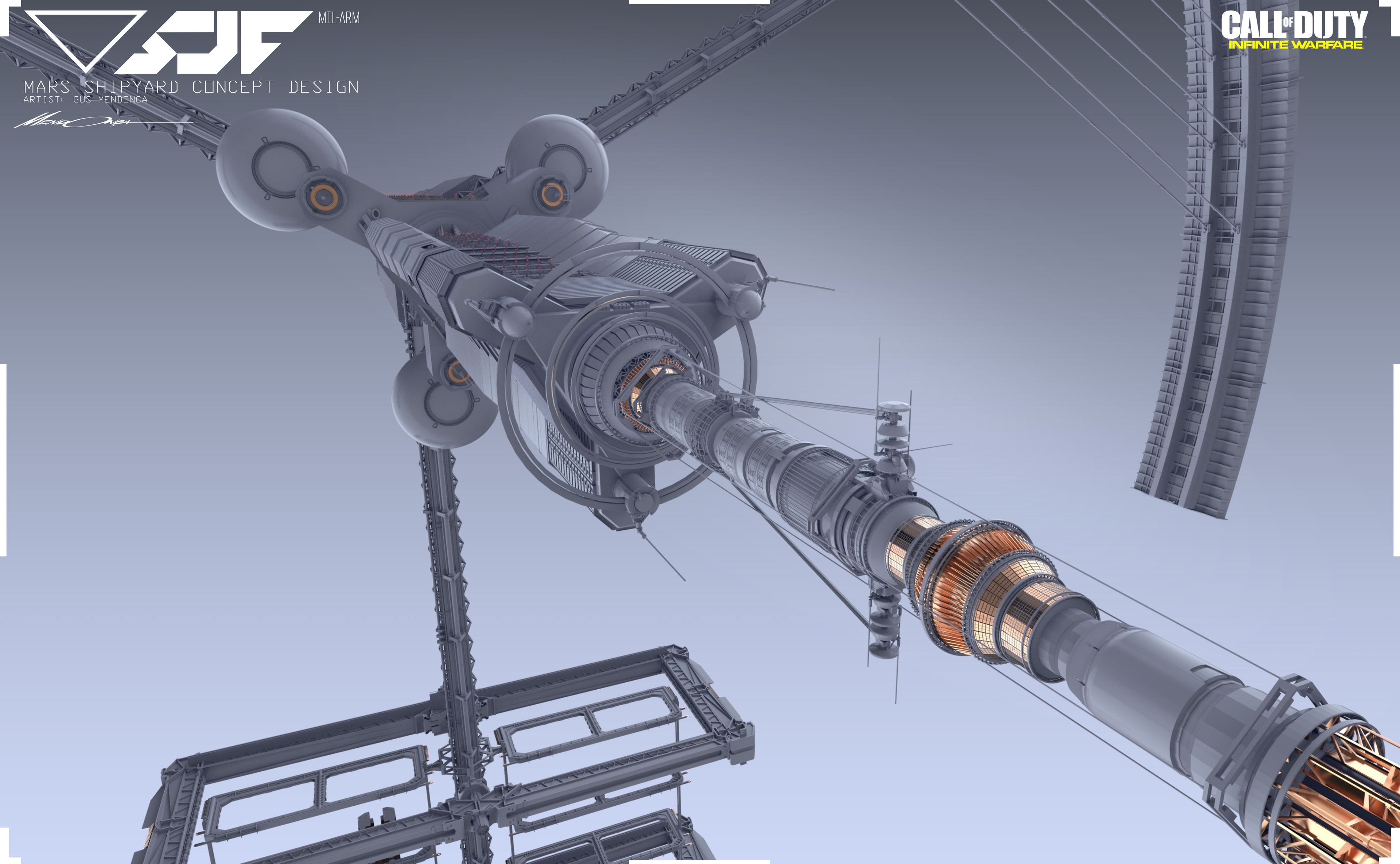 GUS MENDONCA - Call of Duty Infinite Warfare Mars Space Station Concept Art