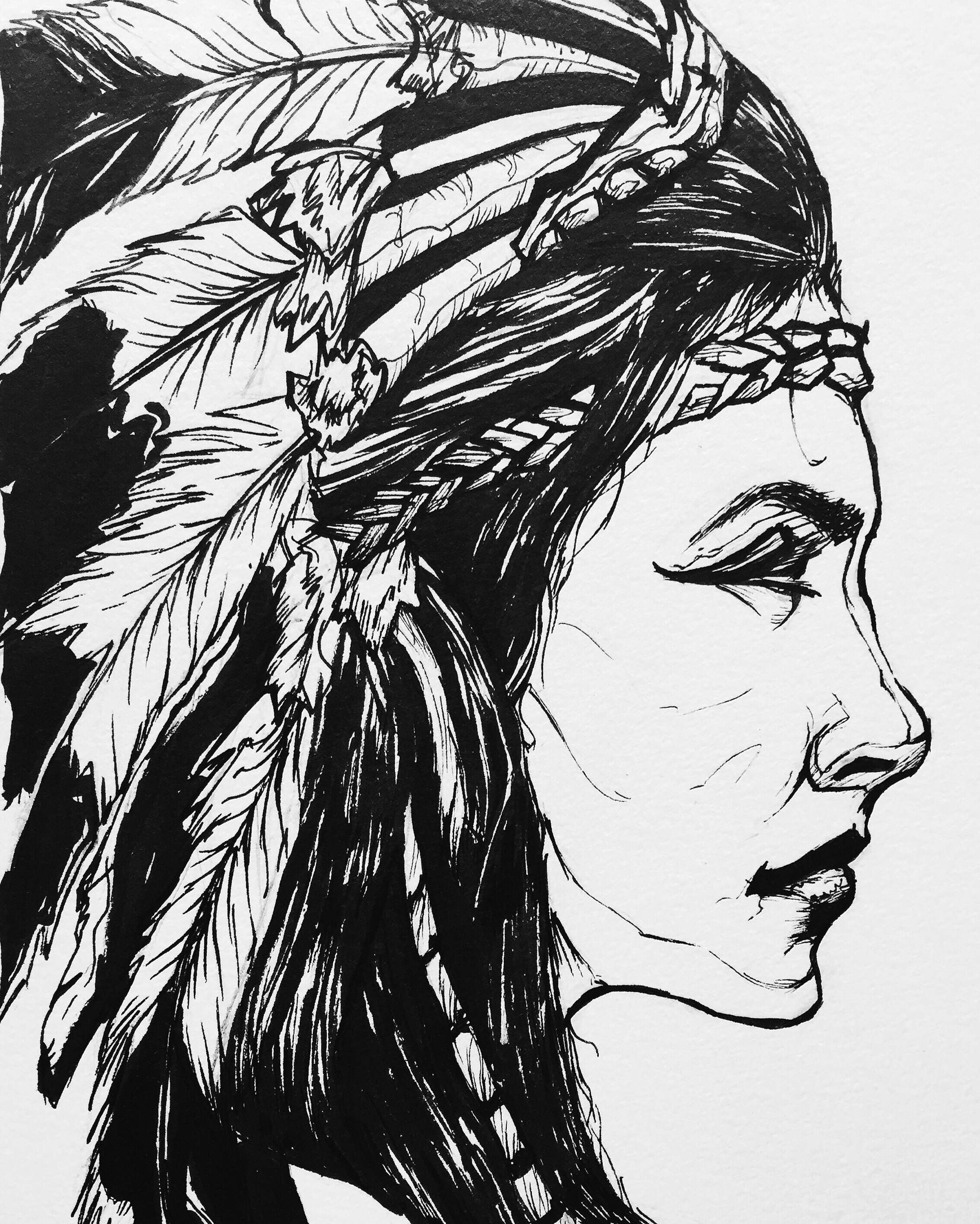 ArtStation - Native American Woman