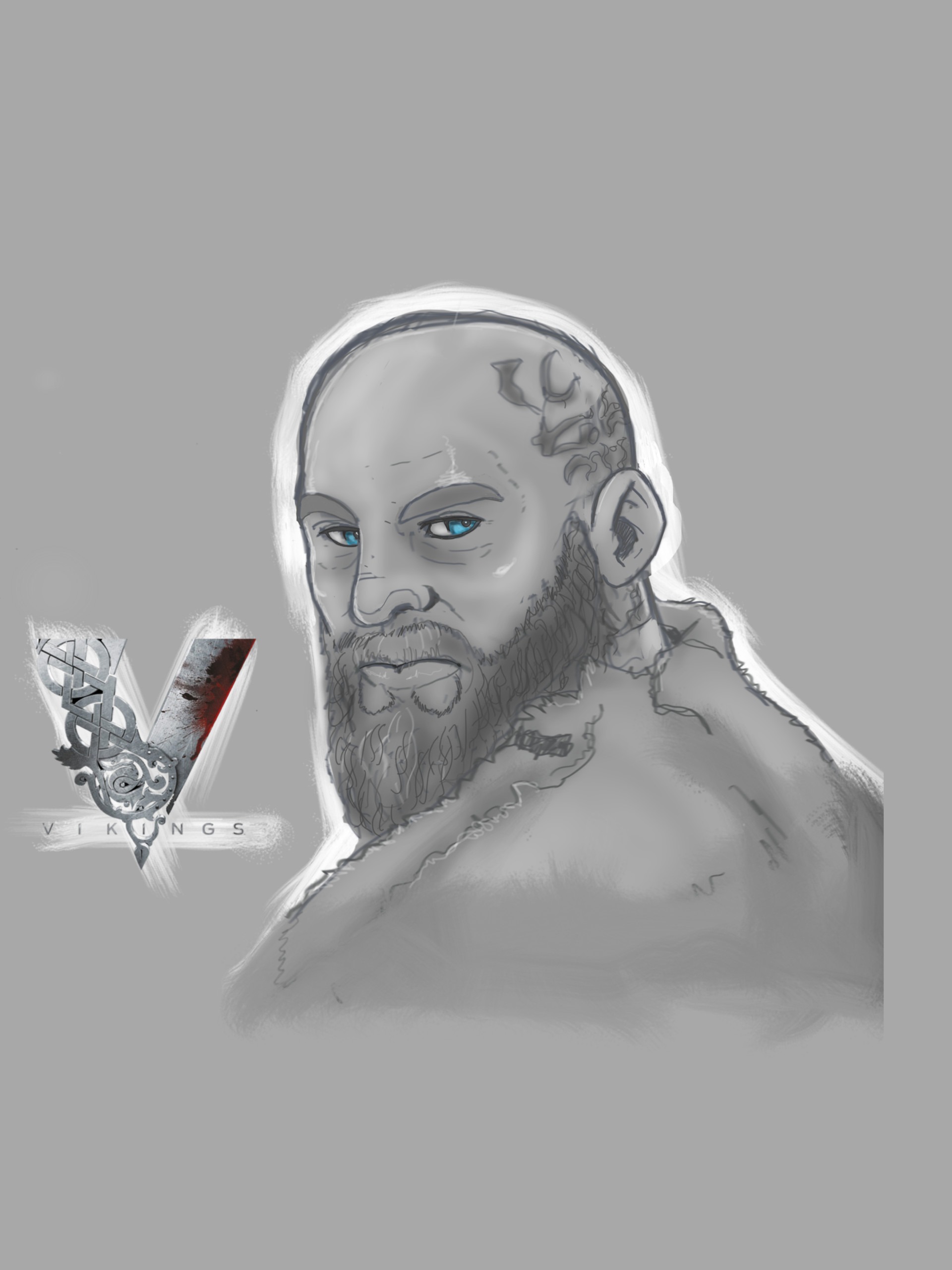 ArtStation - Ragnar head sketch