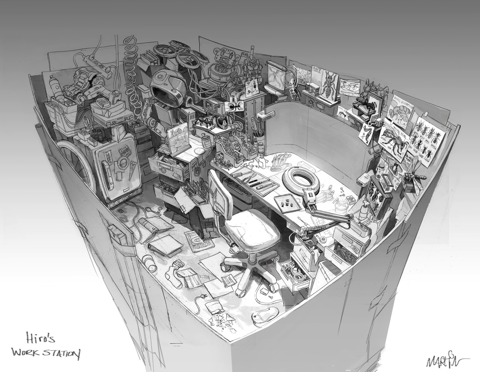 Jim Martin - Cluttered Work Station