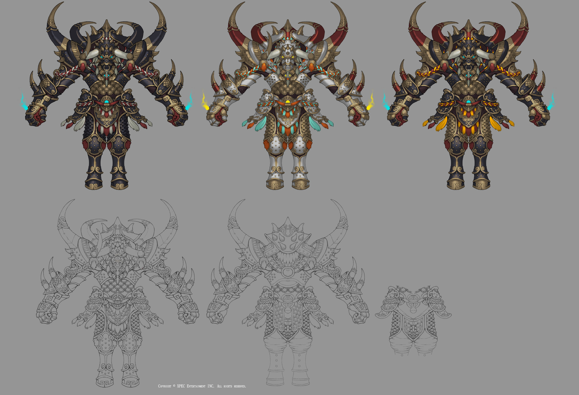 ArtStation - Monkey Warrior ( Mobile Game) - Minotaur player armor ...