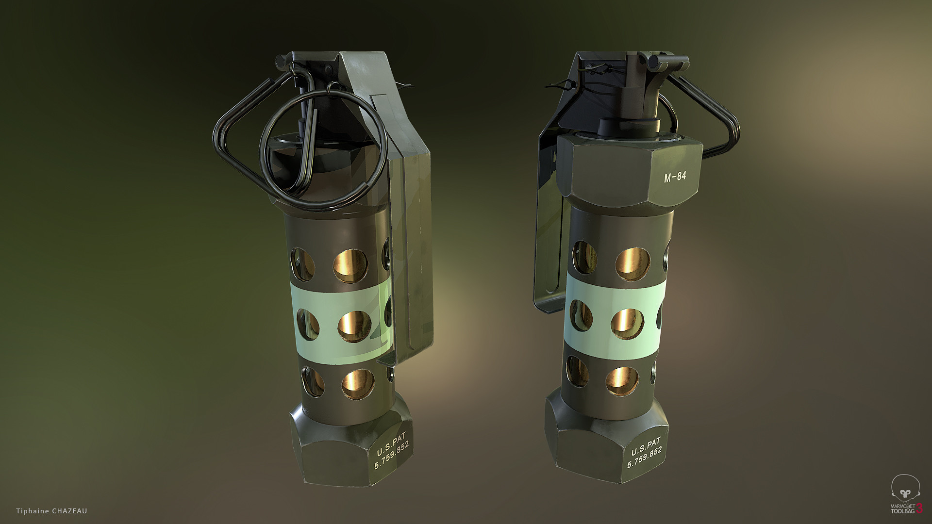 ArtStation - M84 Stun grenade