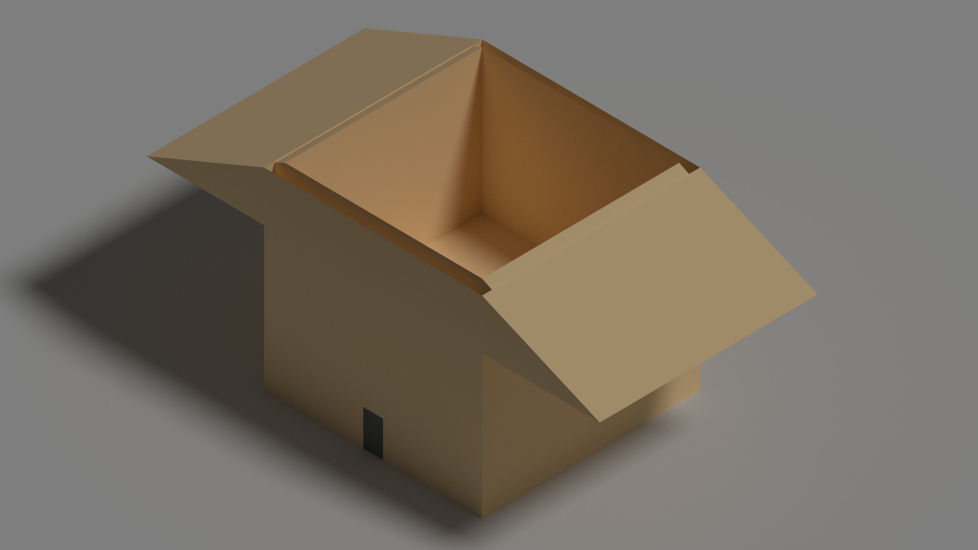 ArtStation - (Low poly) cardboard box