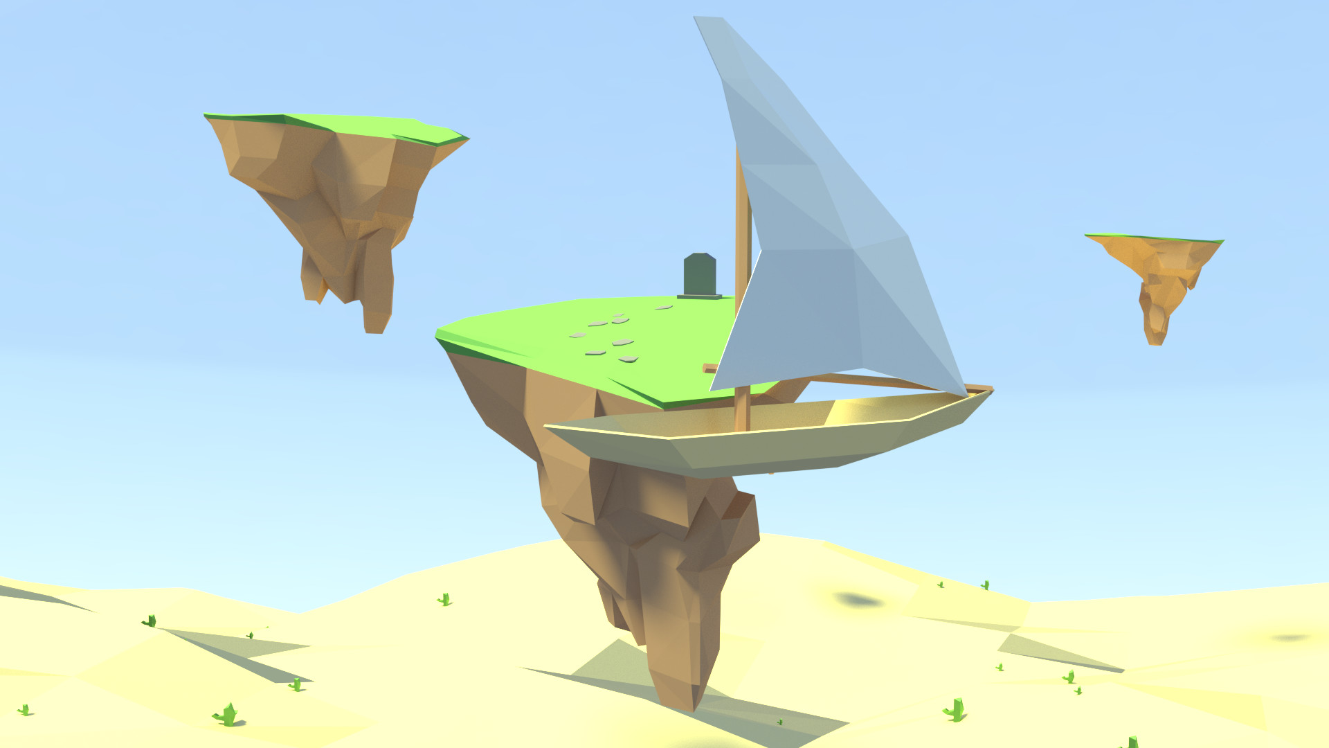 ArtStation - Cartoon Floating Islands