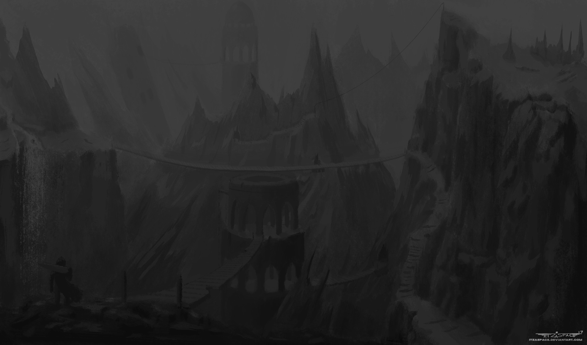 ArtStation - Concept art level design sketch