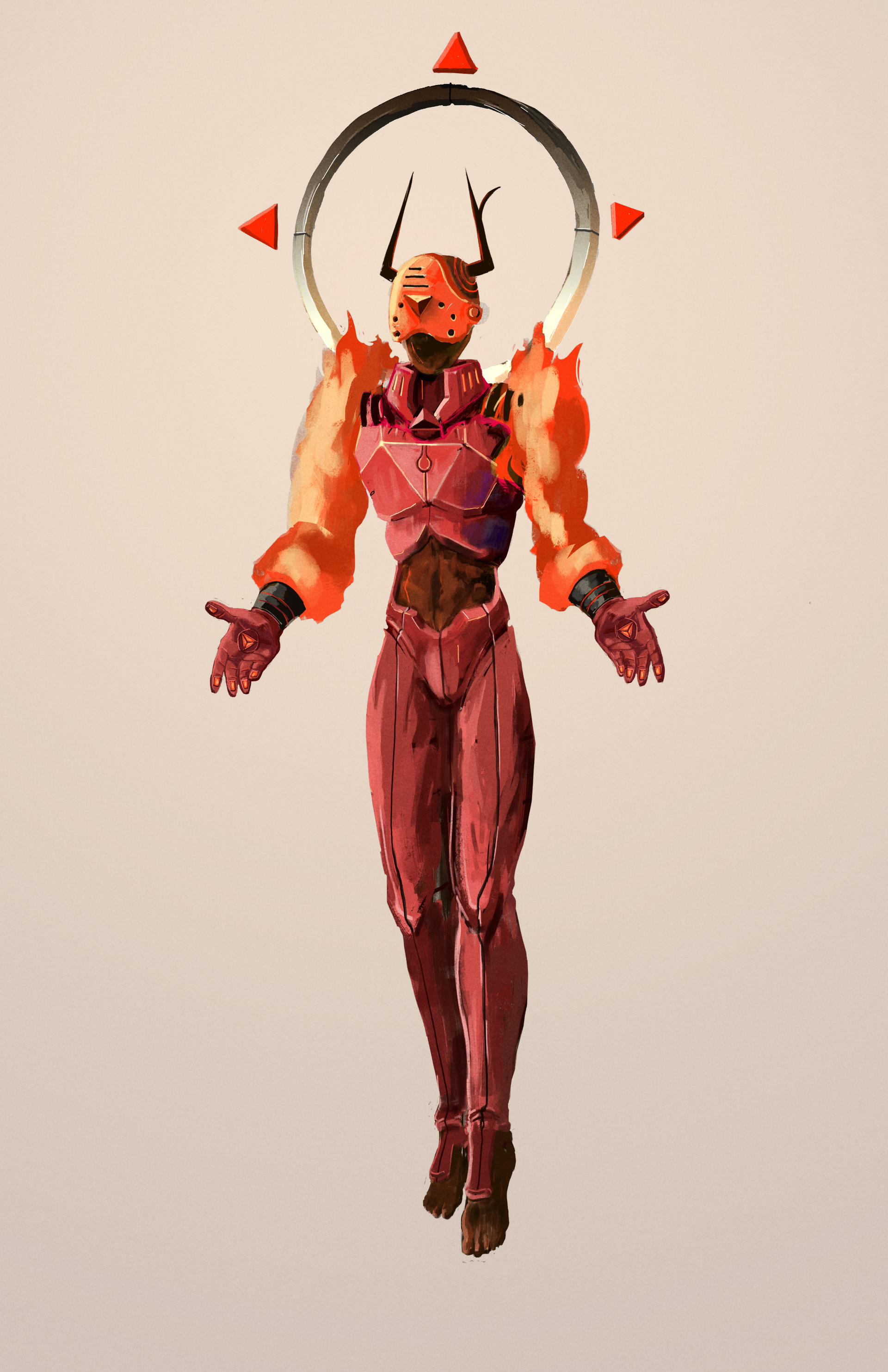 how to draw a fire god