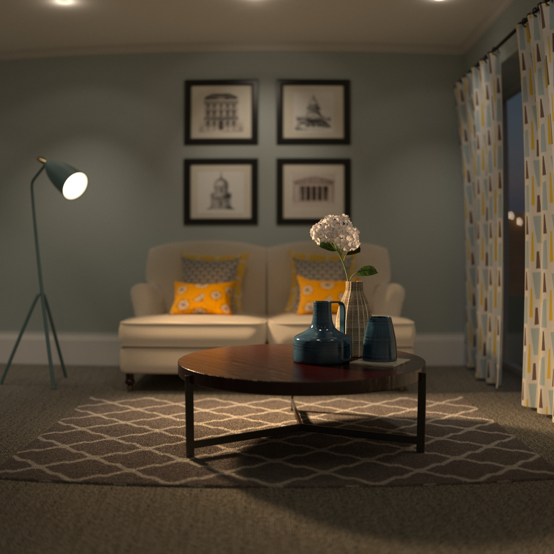 Richard Cope - Architectural Visualisation Masterclass - Living Room