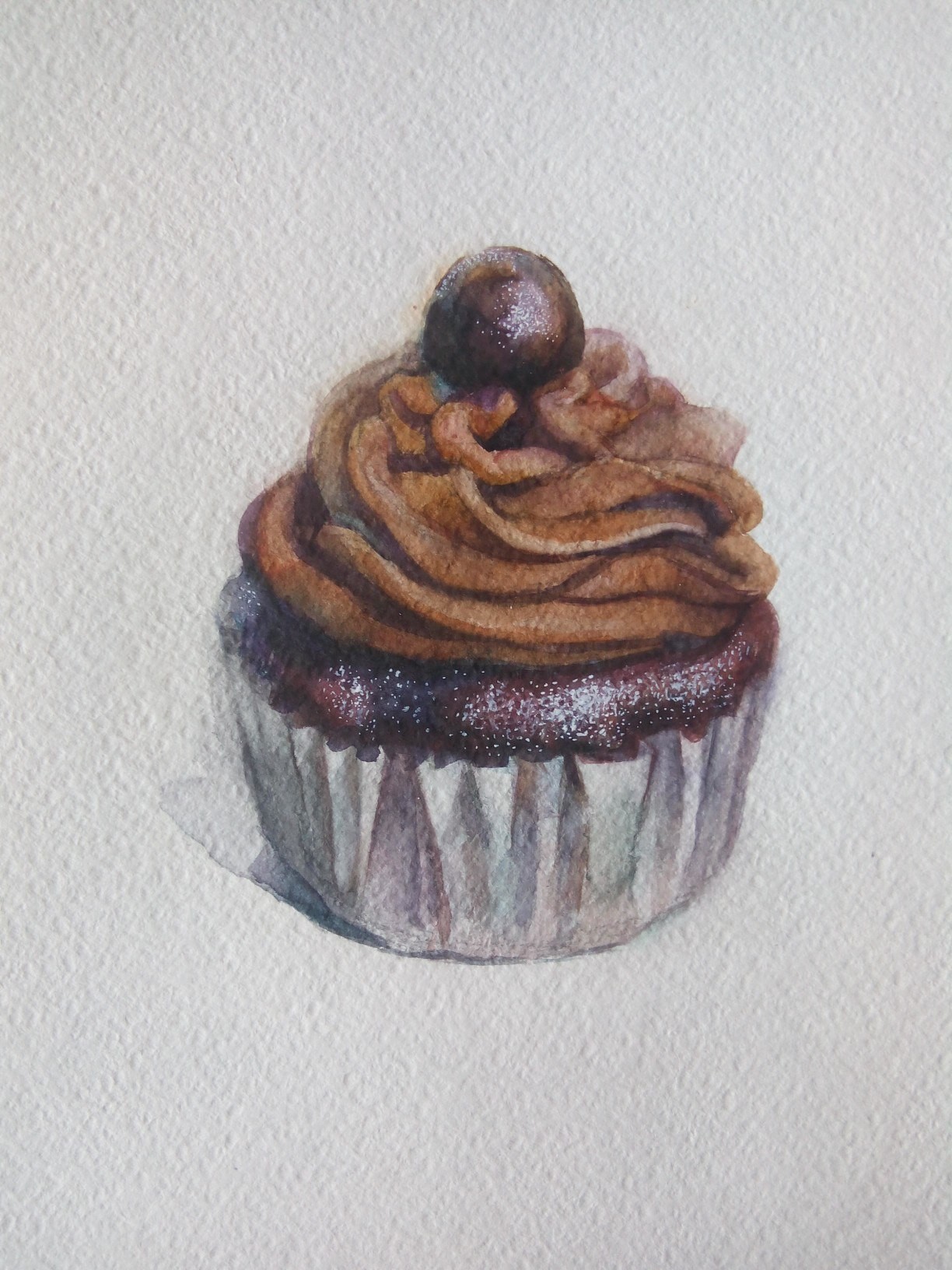 ArtStation - Chocolate Cupcake Watercolor