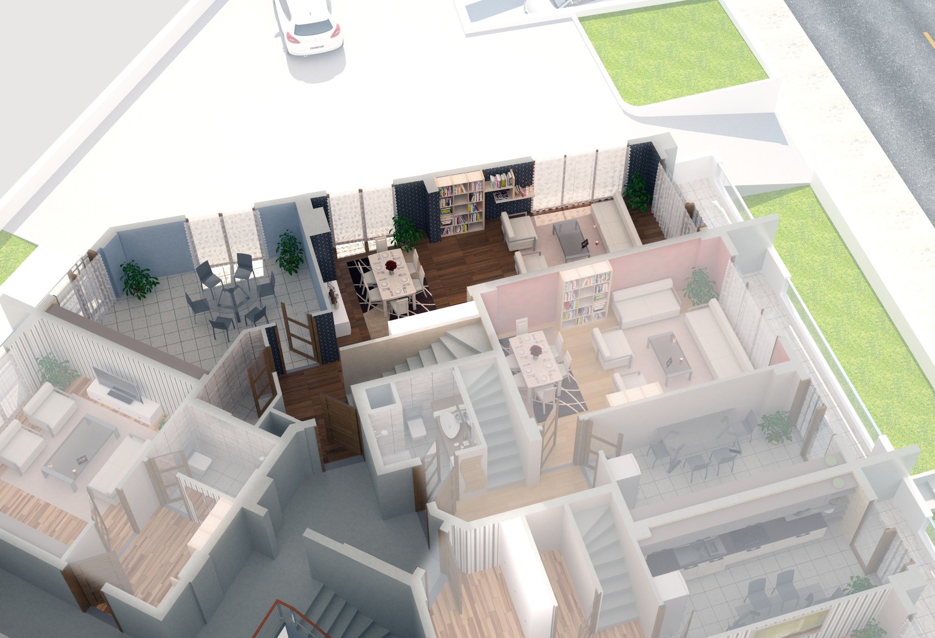 Taylan Ors - Residential Building 3D Plan Views