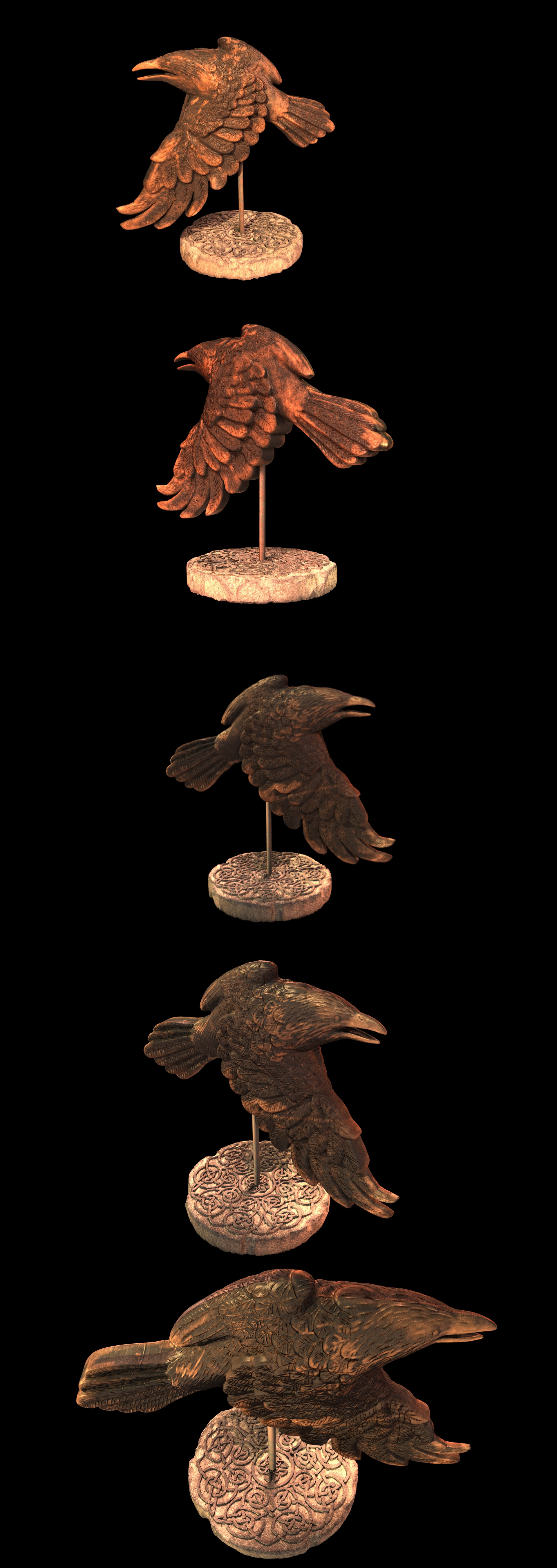 ArtStation - Viking Raven Statue