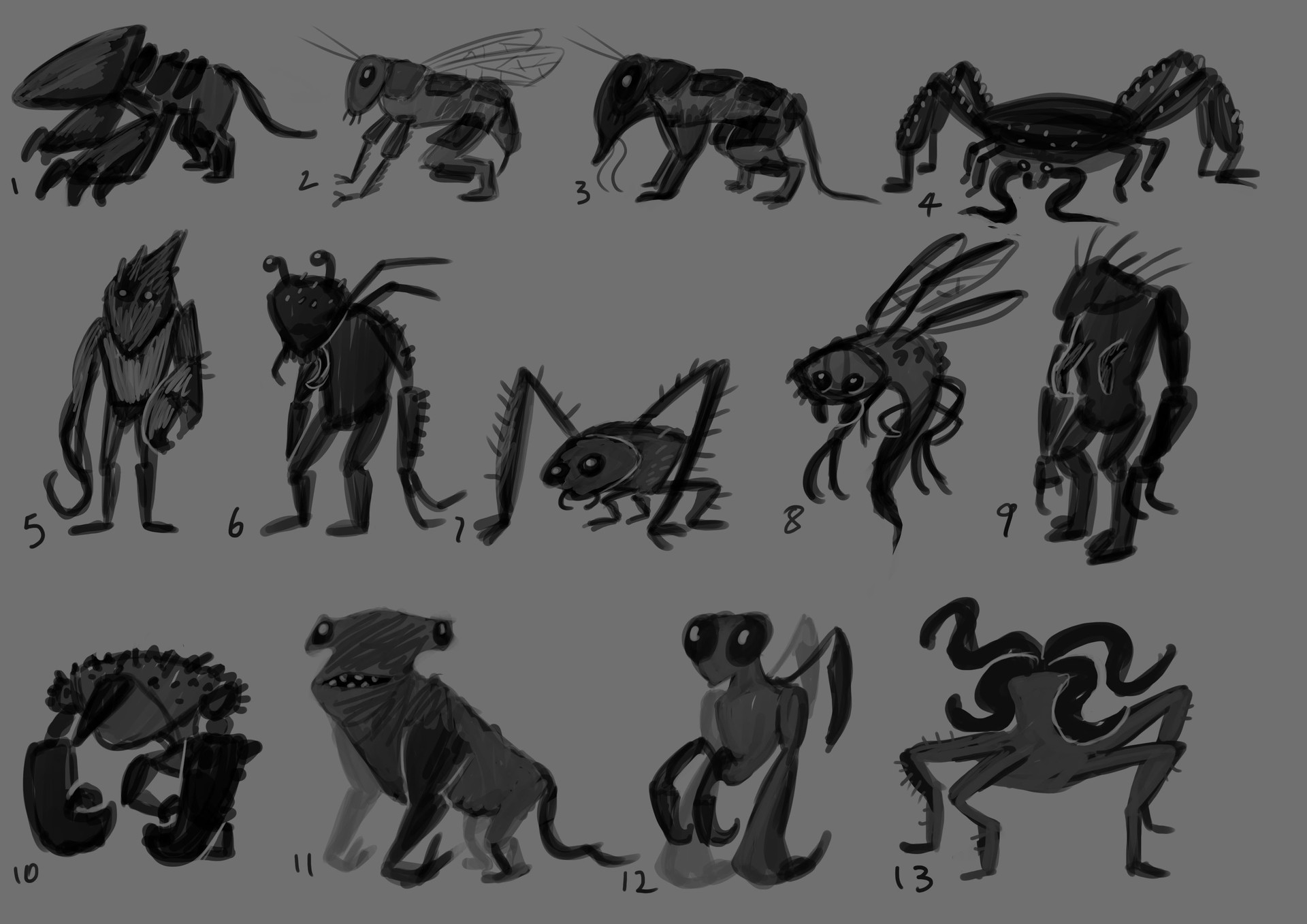ArtStation - "Defense Game" Enemy Concepts