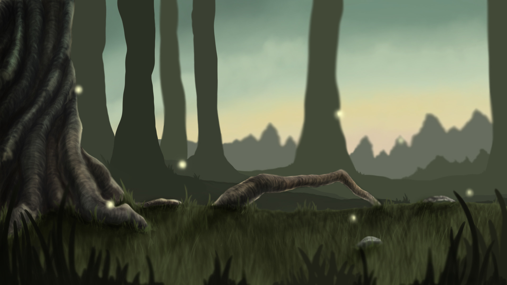 ArtStation - Stylized Forest In Morning-Hours