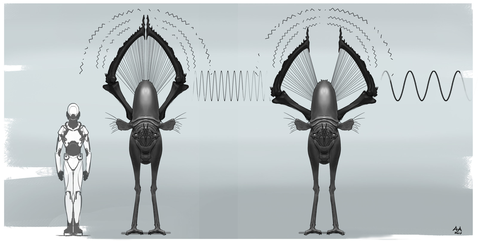 Anton Amstad - Bipedal Alien Creature Concept