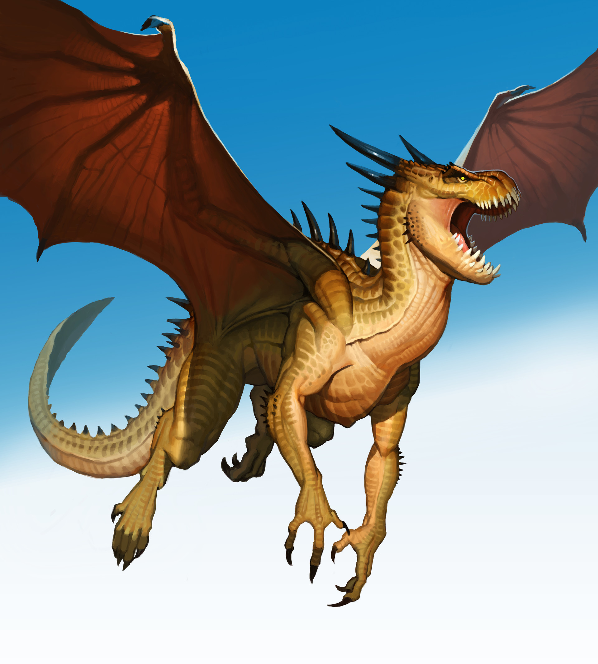 Drawing & Illustration Flying Dragon Art & Collectibles Digital etna.com.pe