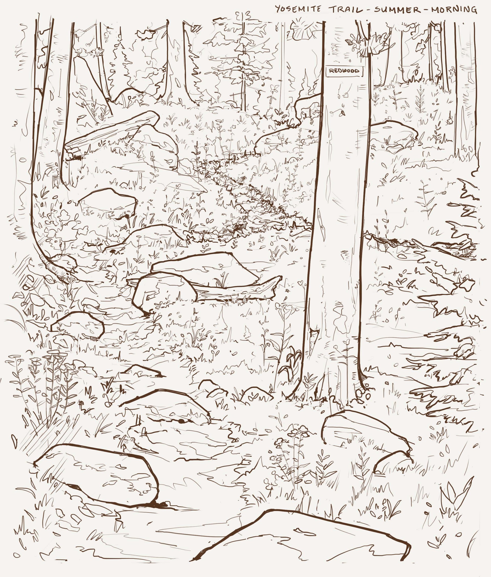 yosemite national park coloring pages