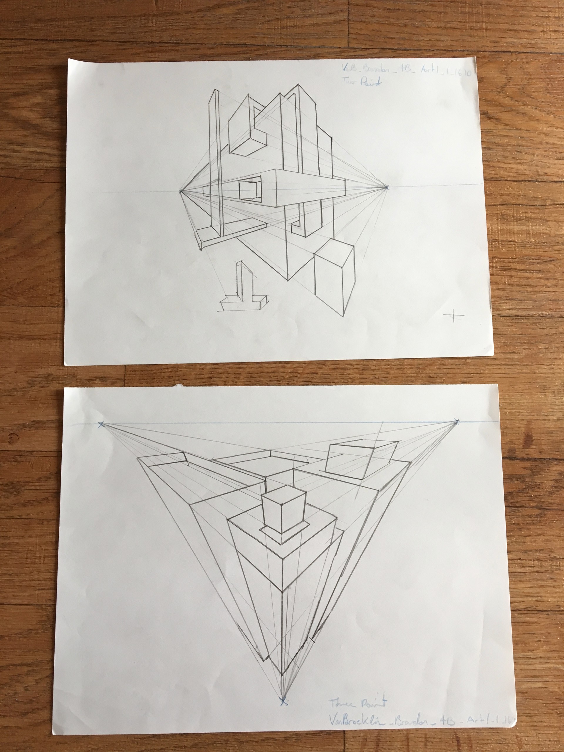 ArtStation - Art1- Practice with Multiple Vanishing Points.