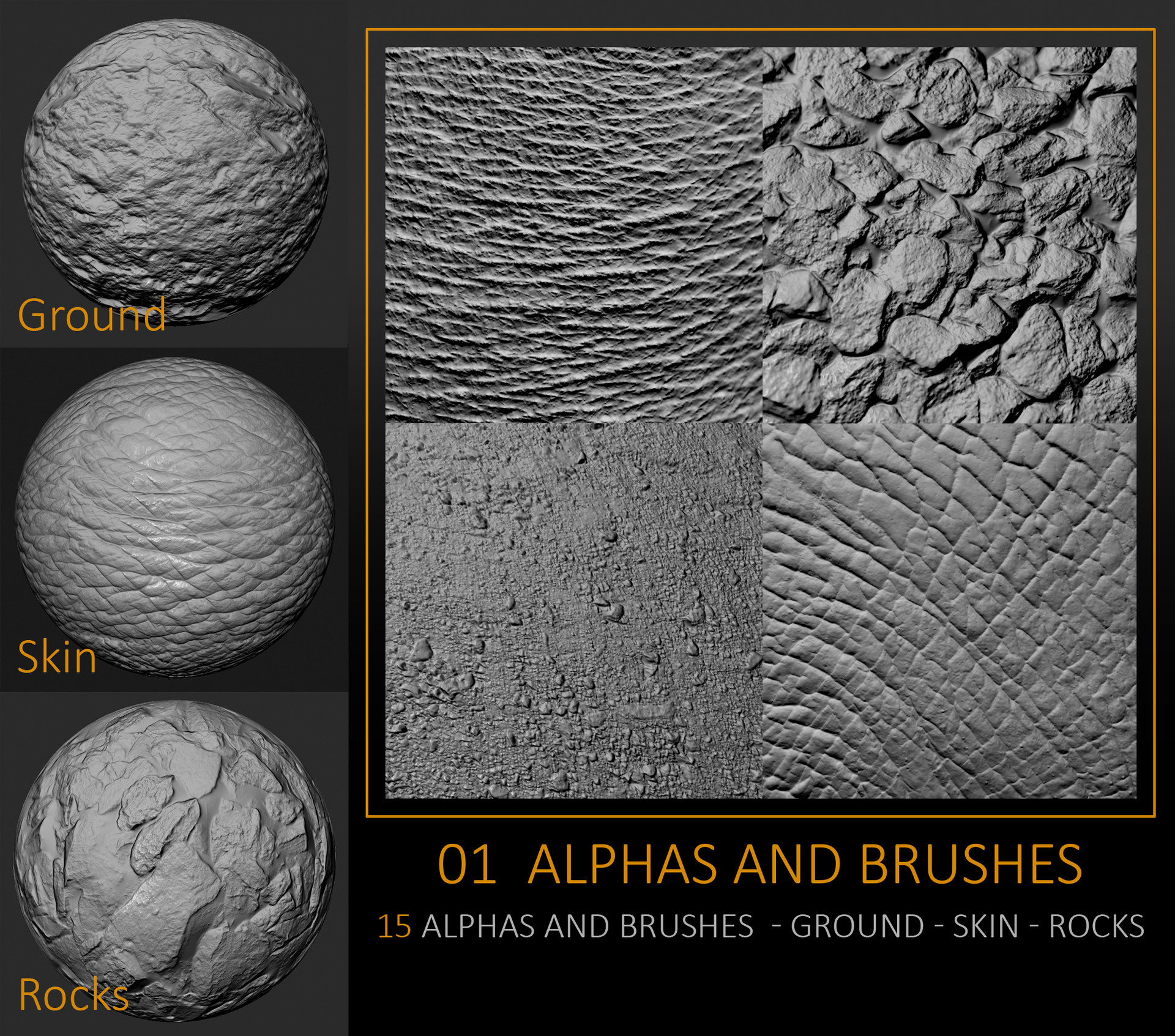 ArtStation - 01 Alphas and Brushes