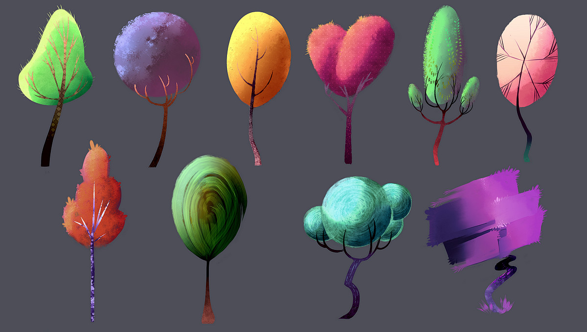 ArtStation - Trees props