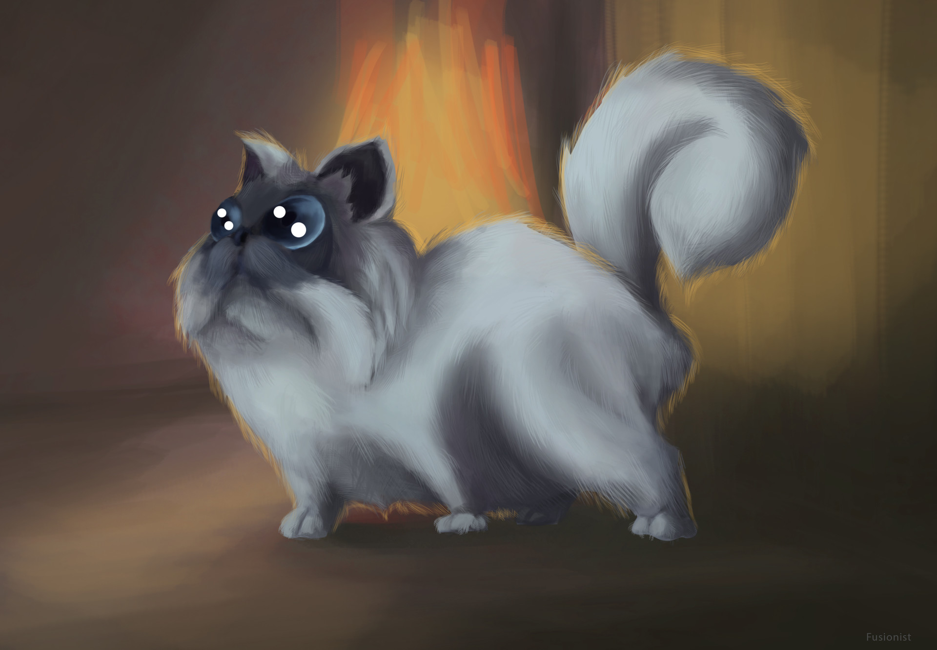 ArtStation - Homeless cat